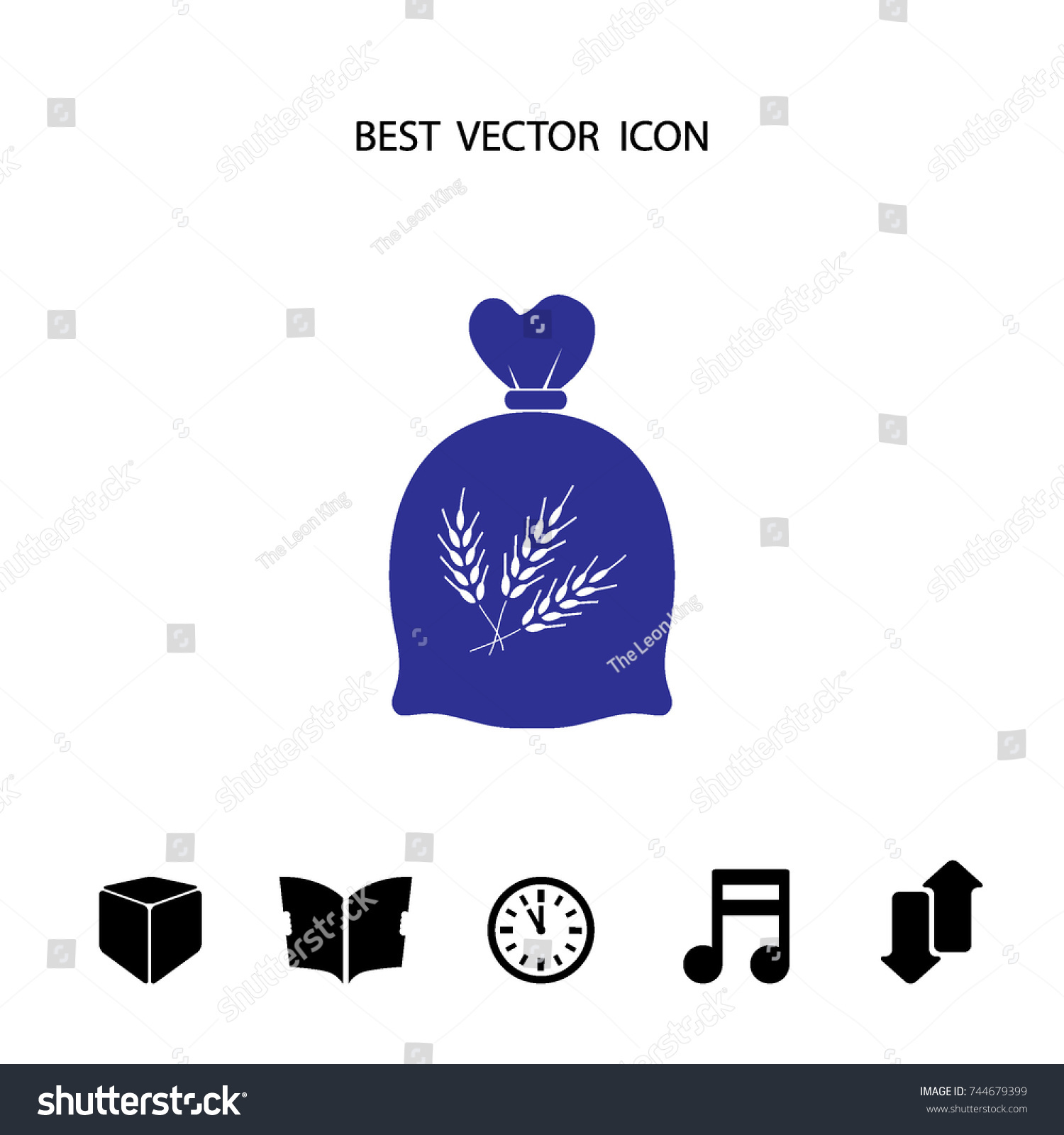 Grain Bag Vector Icon Stock Vector (Royalty Free) 744679399 | Shutterstock