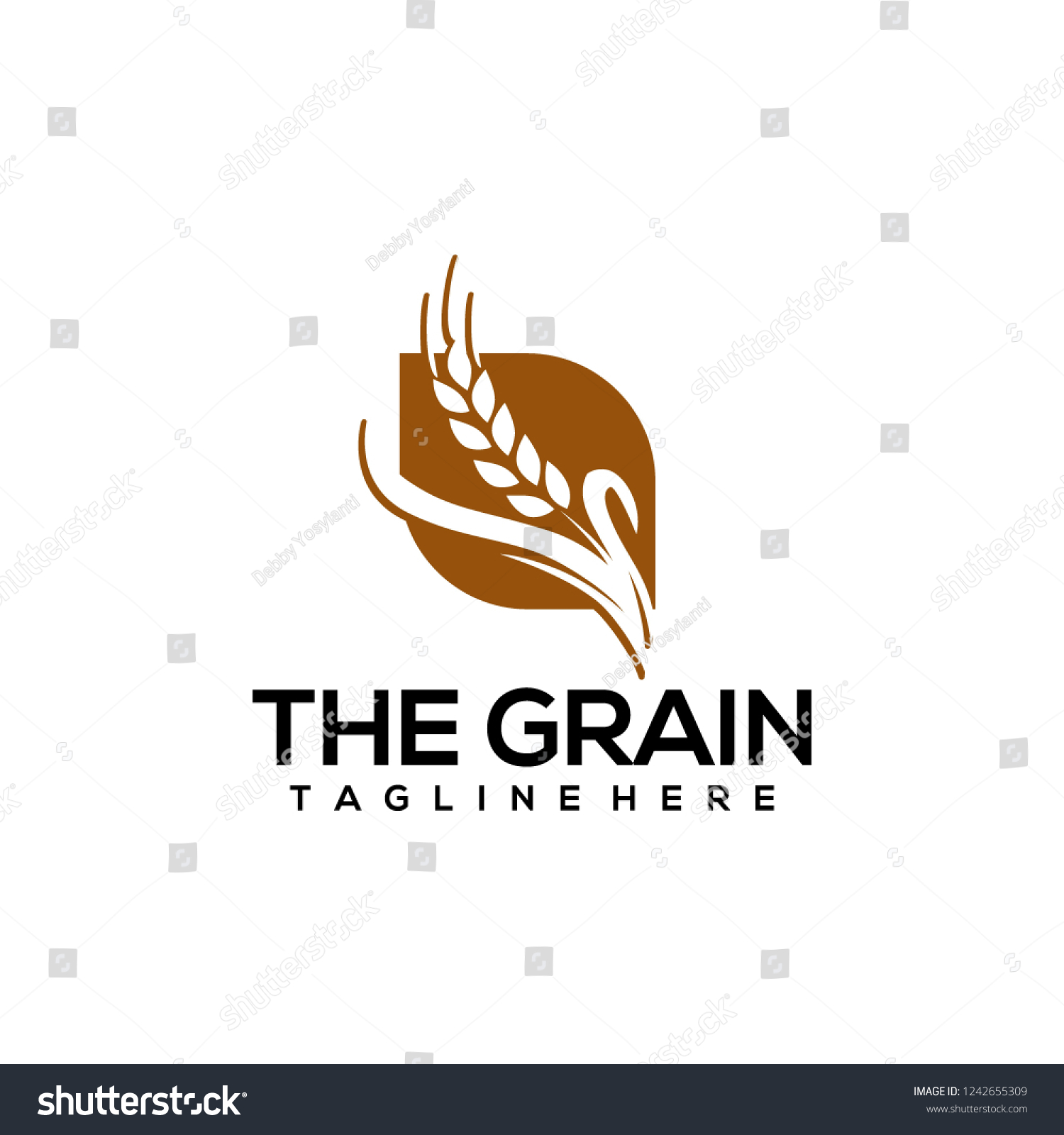 Grain Logo Design Stock Vector (Royalty Free) 1242655309 | Shutterstock