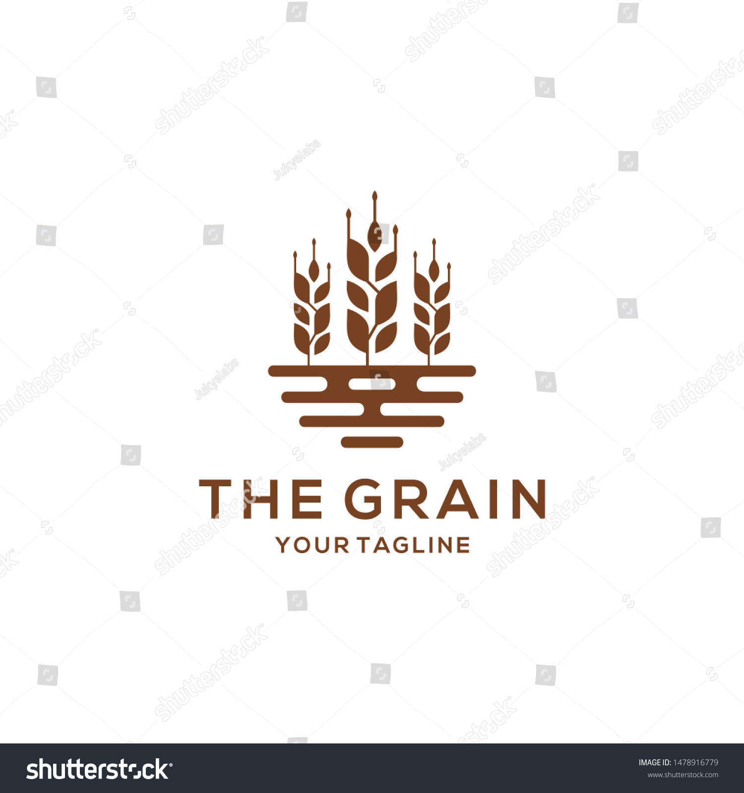 Grain Logo Design Vector Template: เวกเตอร์สต็อก (ปลอดค่าลิขสิทธิ์ ...