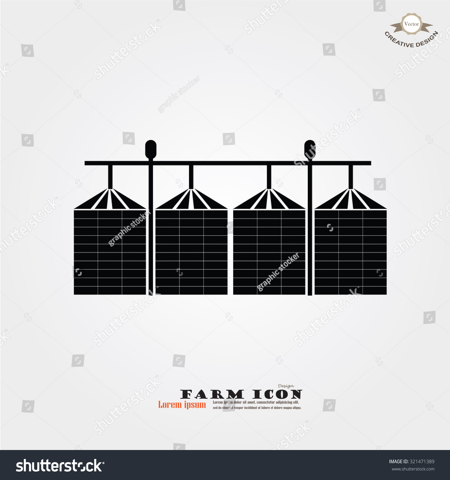 Grain Silosilovector Illustration Stock Vector (Royalty Free) 321471389 ...