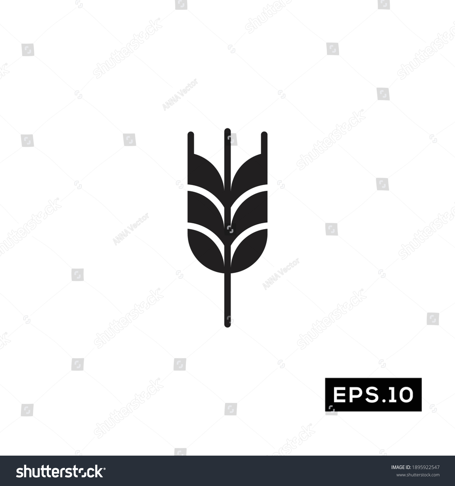 Grain Symbol Vector Grain Silhouette Vector Stock Vector (Royalty Free ...