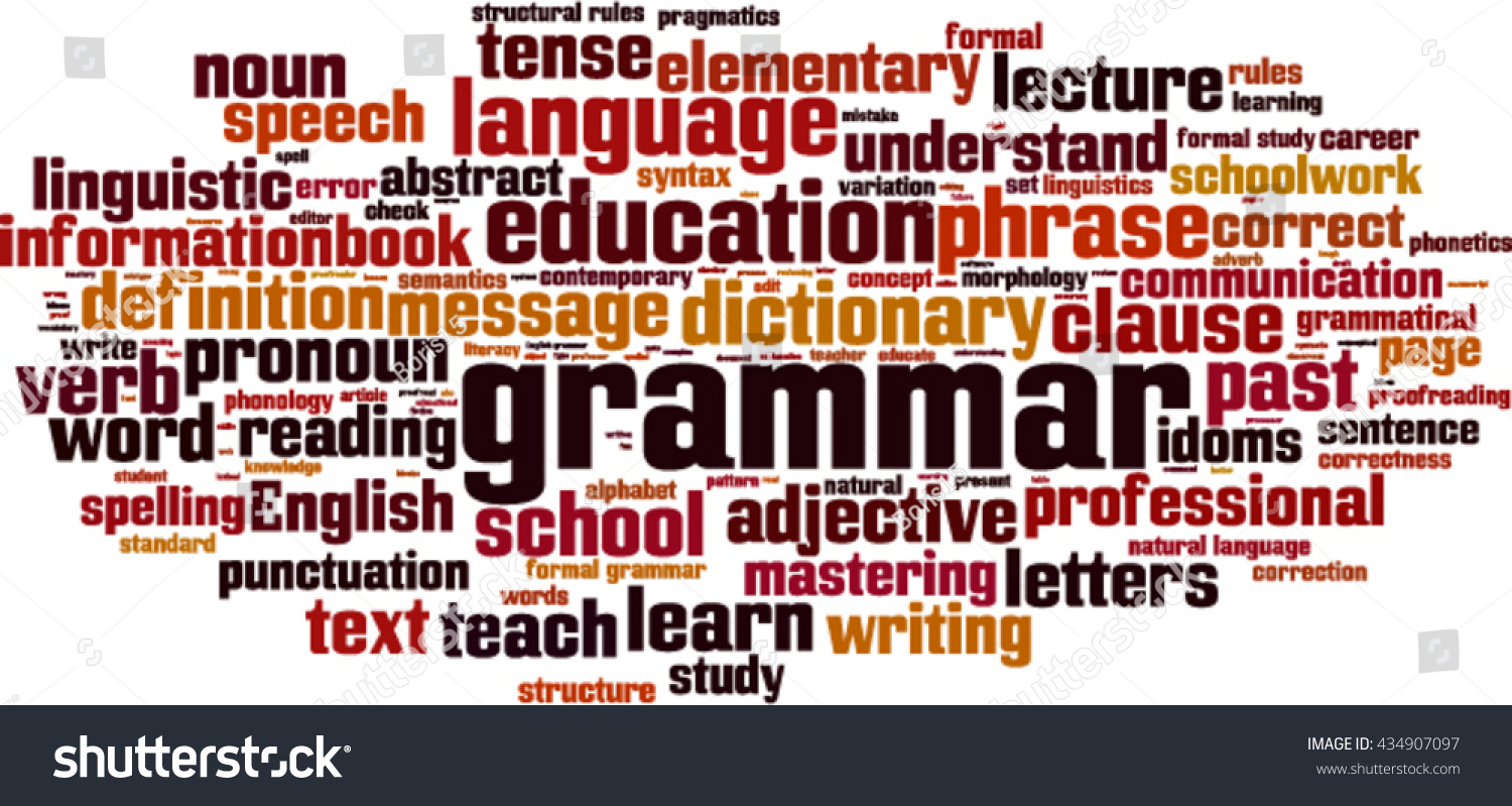 Grammar Word Cloud Concept Vector Illustration Stock Vector (Royalty ...