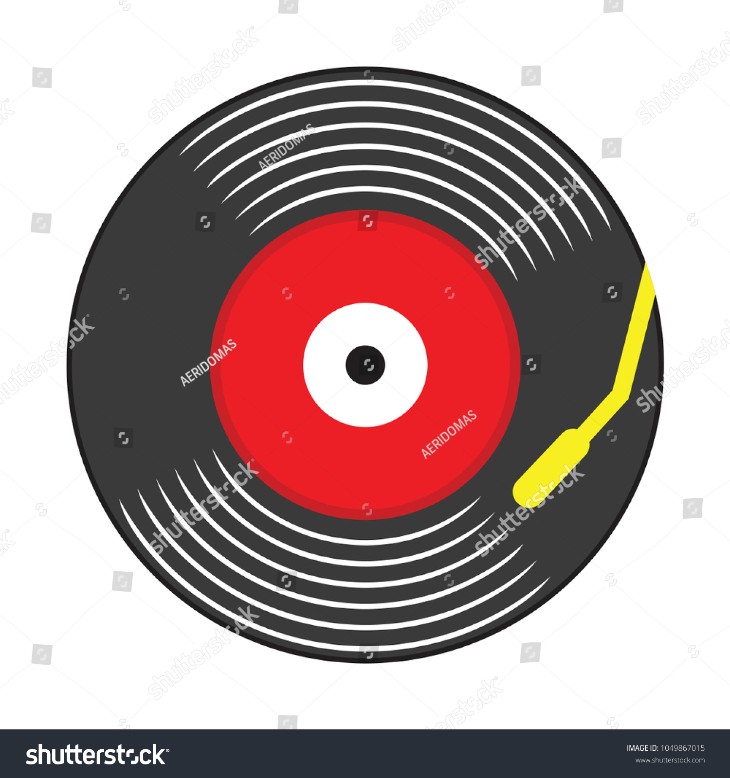 Gramophone Plate Vector Stock Vector (Royalty Free) 1049867015