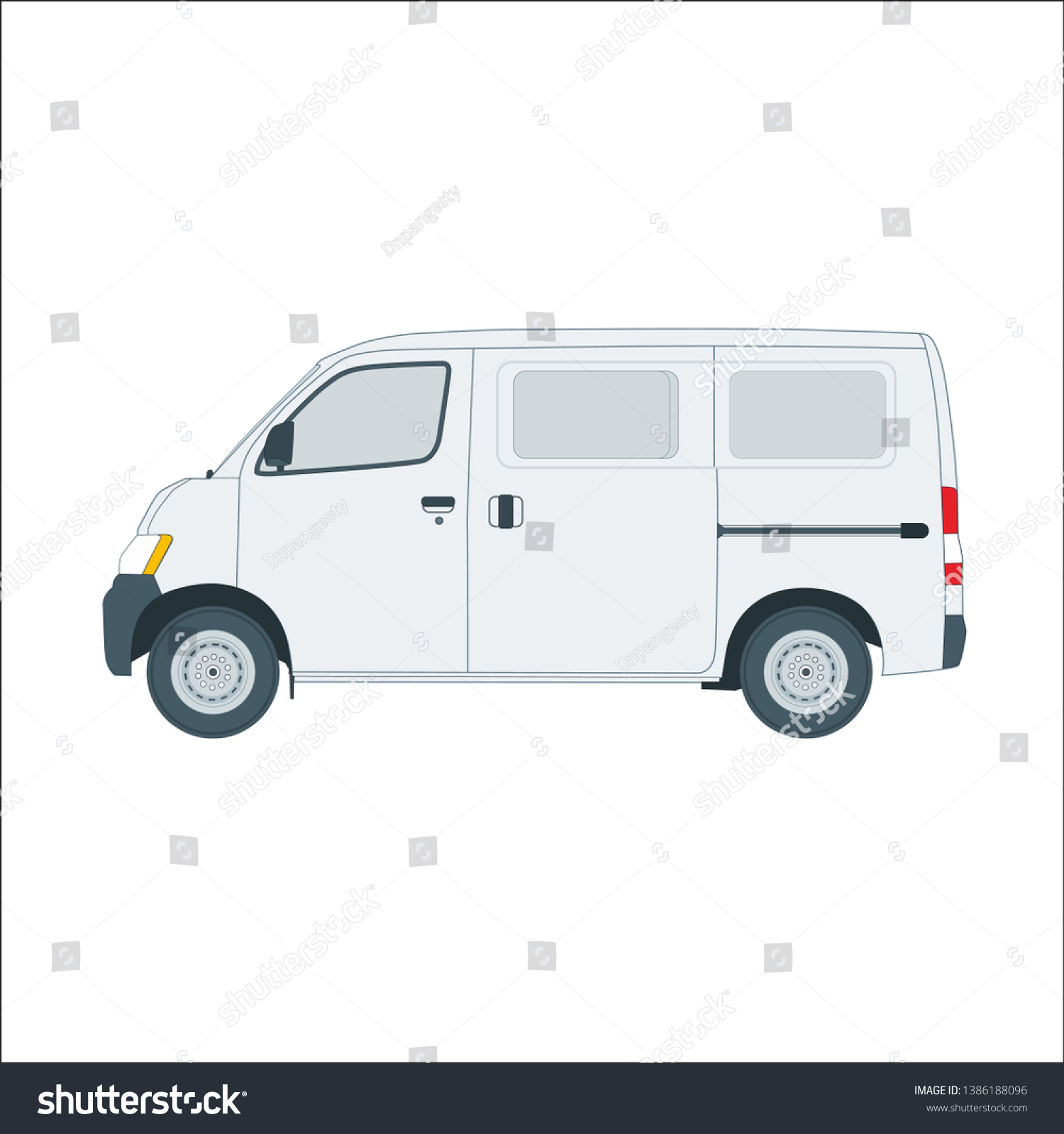 Grand Blind Plain Van Max Vector Stock Vector (Royalty Free) 1386188096