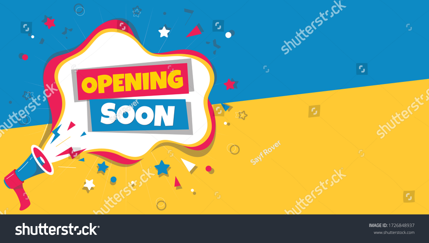 Grand Opening Background Template Flat Design Stock Vector (Royalty ...