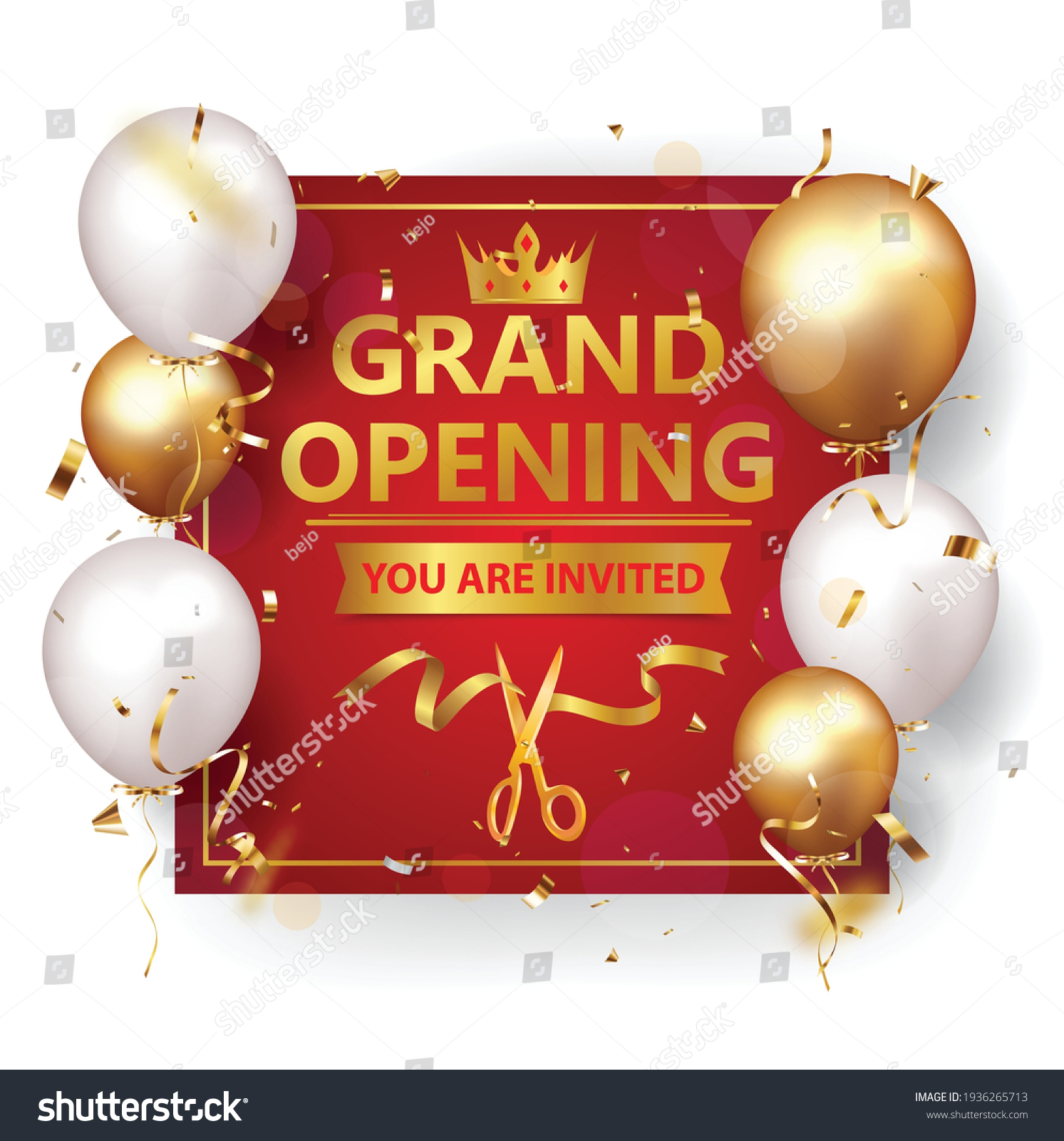 Grand Opening Card Design Gold Ribbon Stock Vector (Royalty Free ... Grand Opening Card Design Gold Ribbon Stock Vector (Royalty Free ...