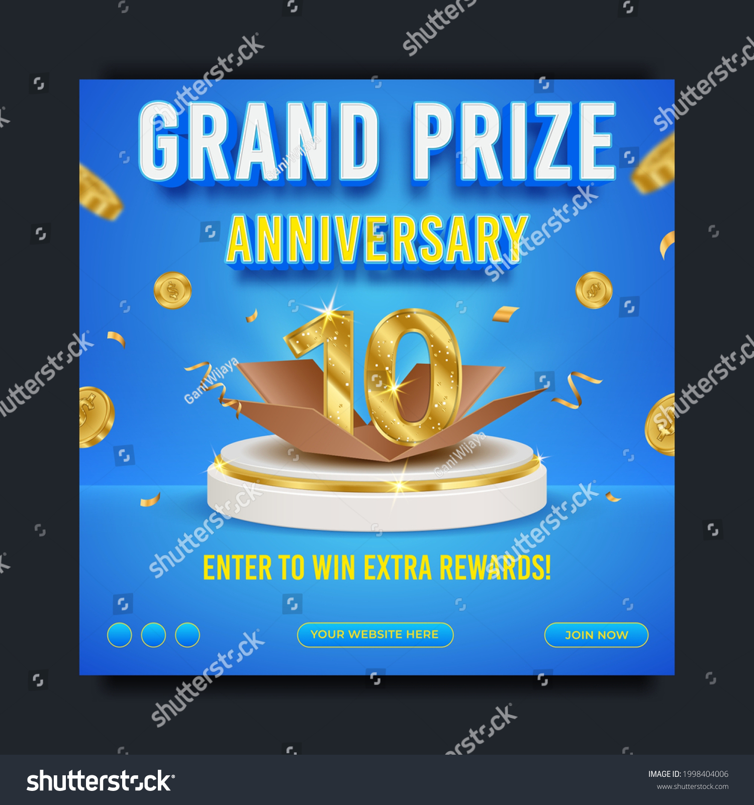 Grand Prize Anniversary Social Media Banner Stock Vector (Royalty Free ... Grand Prize Anniversary Social Media Banner Stock Vector (Royalty Free ...