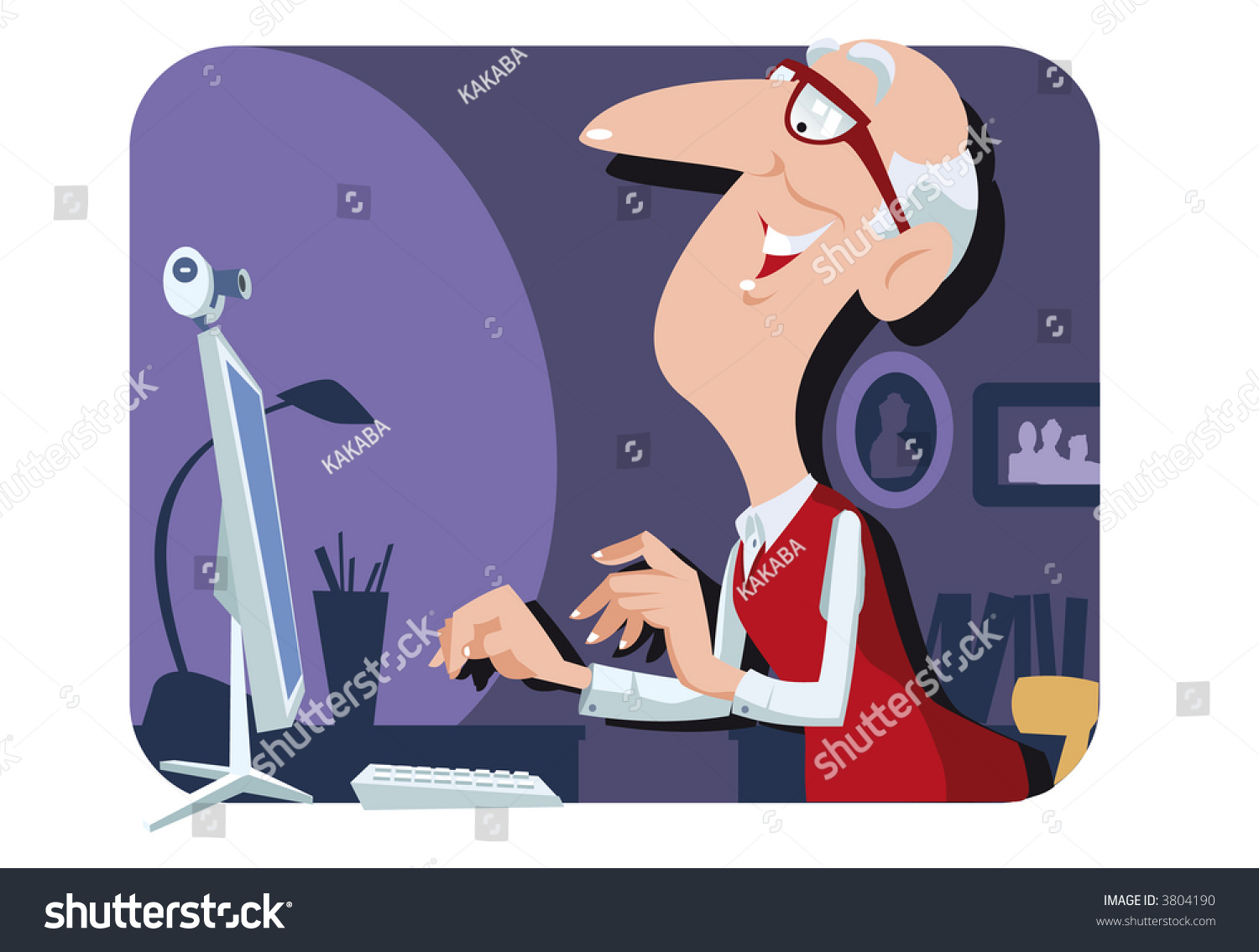 Grandpa Pc Vector Eps: vector de stock (libre de regalías) 3804190