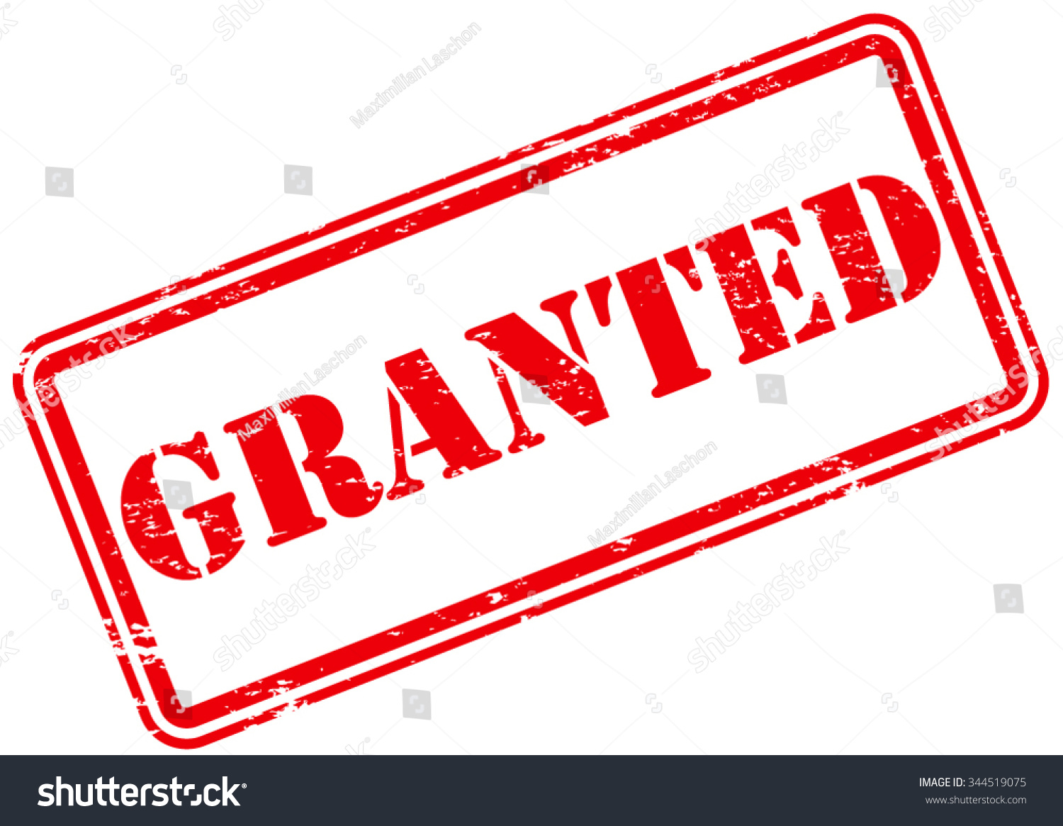 Granted Rubber Stamp Sign Stock Vector (Royalty Free) 344519075 ...