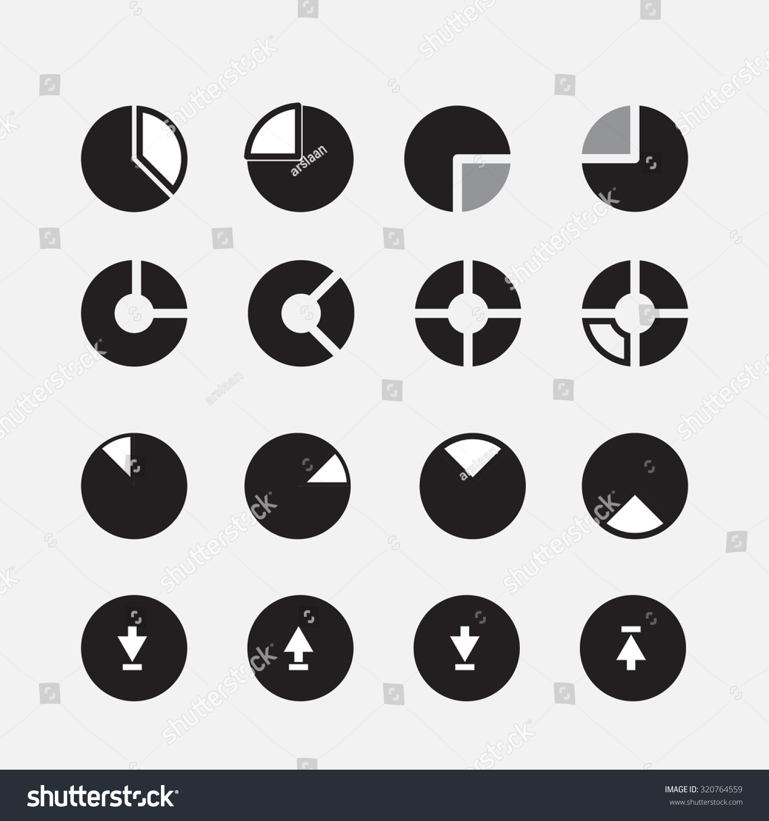 Grap Chart Icon Set Stock Vector (Royalty Free) 320764559