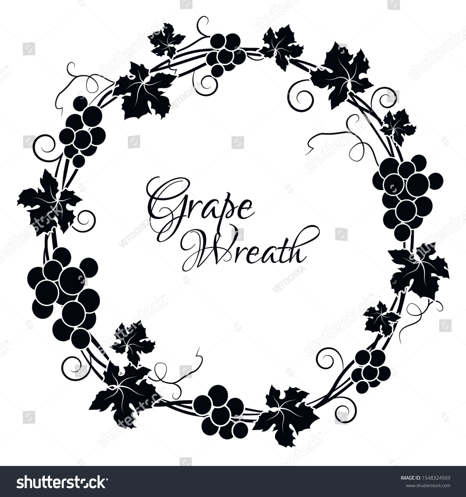 Grape Circle Frame Round Black Frame Stock Vector (Royalty Free) 1548324569 Grape Circle Frame Round Black Frame Stock Vector (Royalty Free) 1548324569