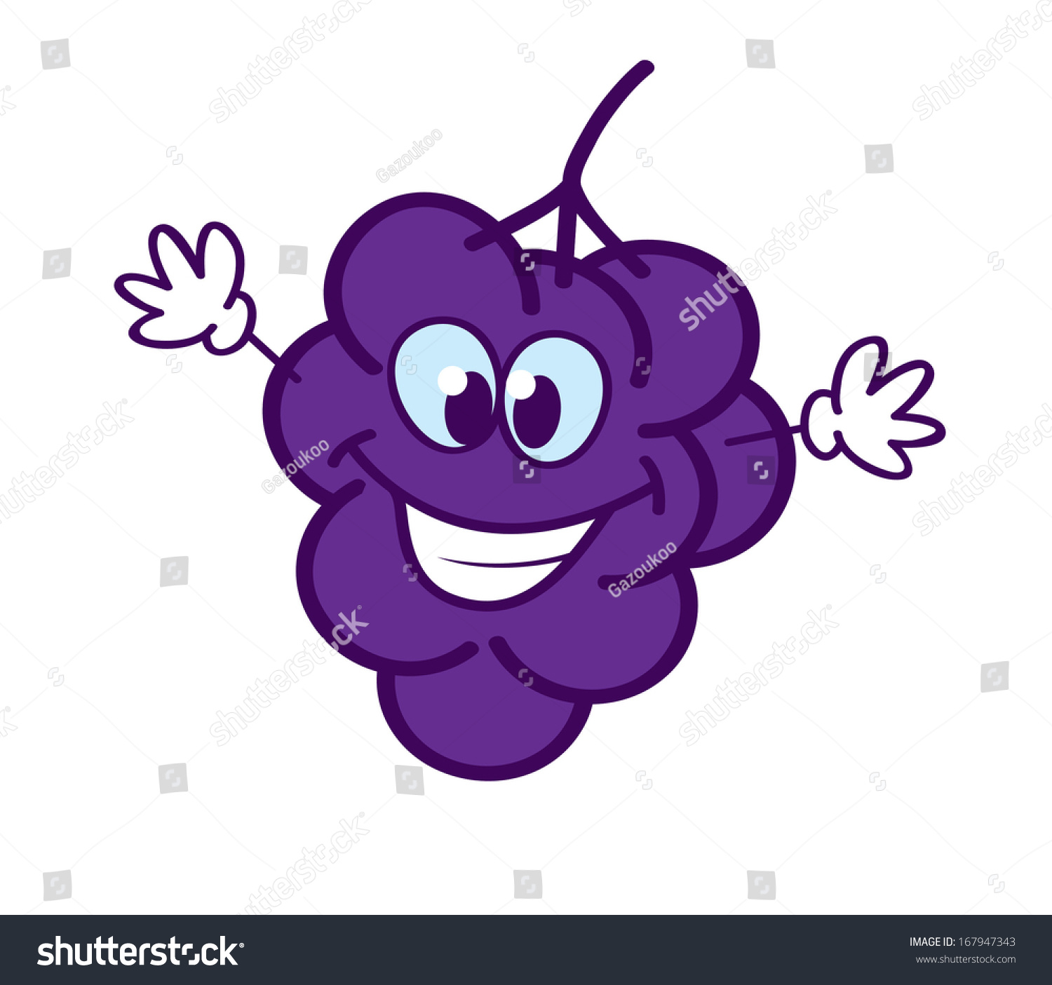 Grape Fruit Cartoon Stock Vector (Royalty Free) 167947343 | Shutterstock