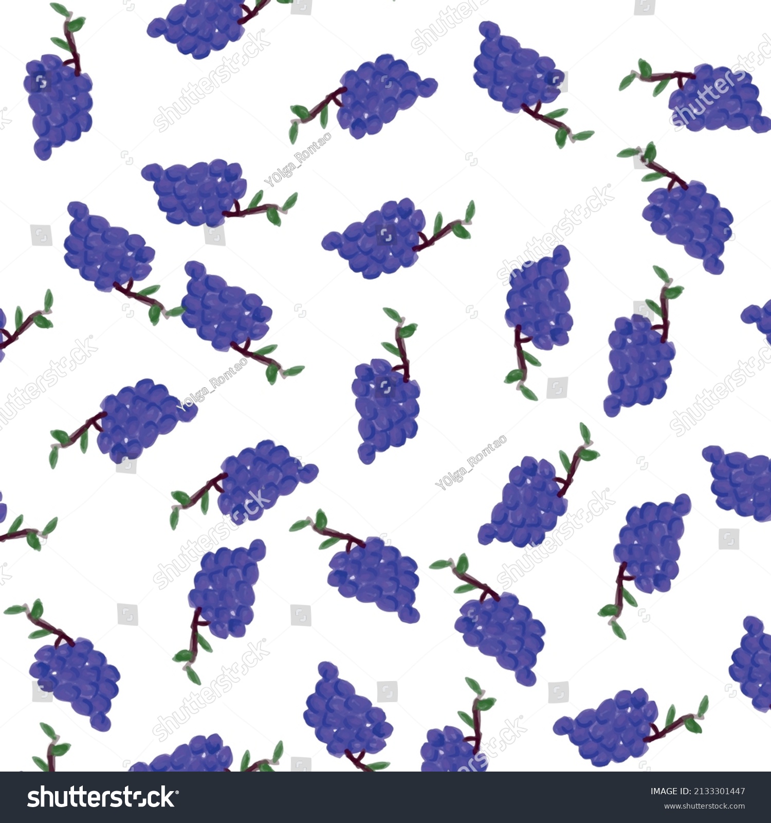 Grape Fruit Pattern Clipart Background Stock Vector (Royalty Free ...
