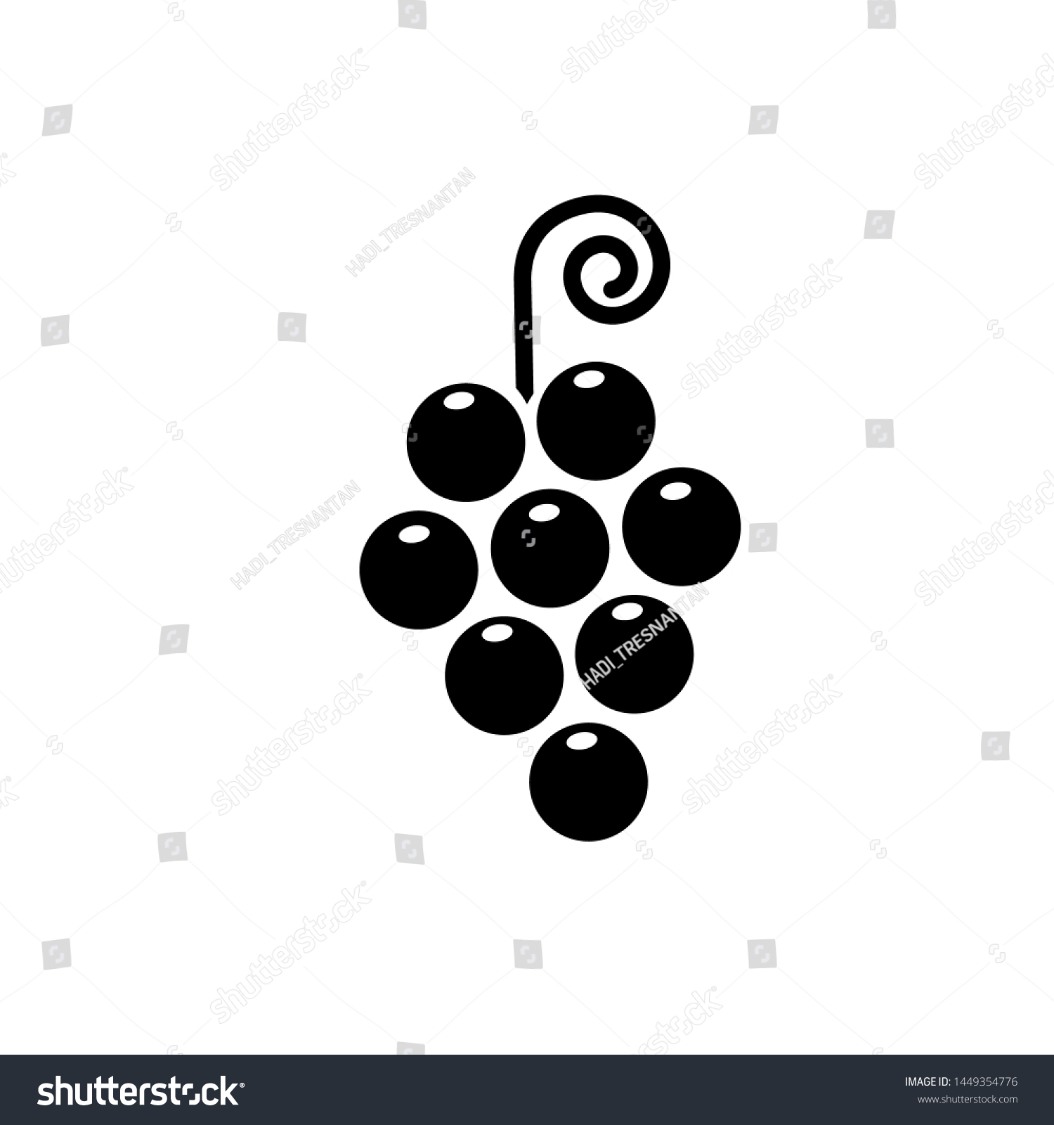 Grape Icon Fruit Vector Sign Symbol Stock Vector (Royalty Free ...