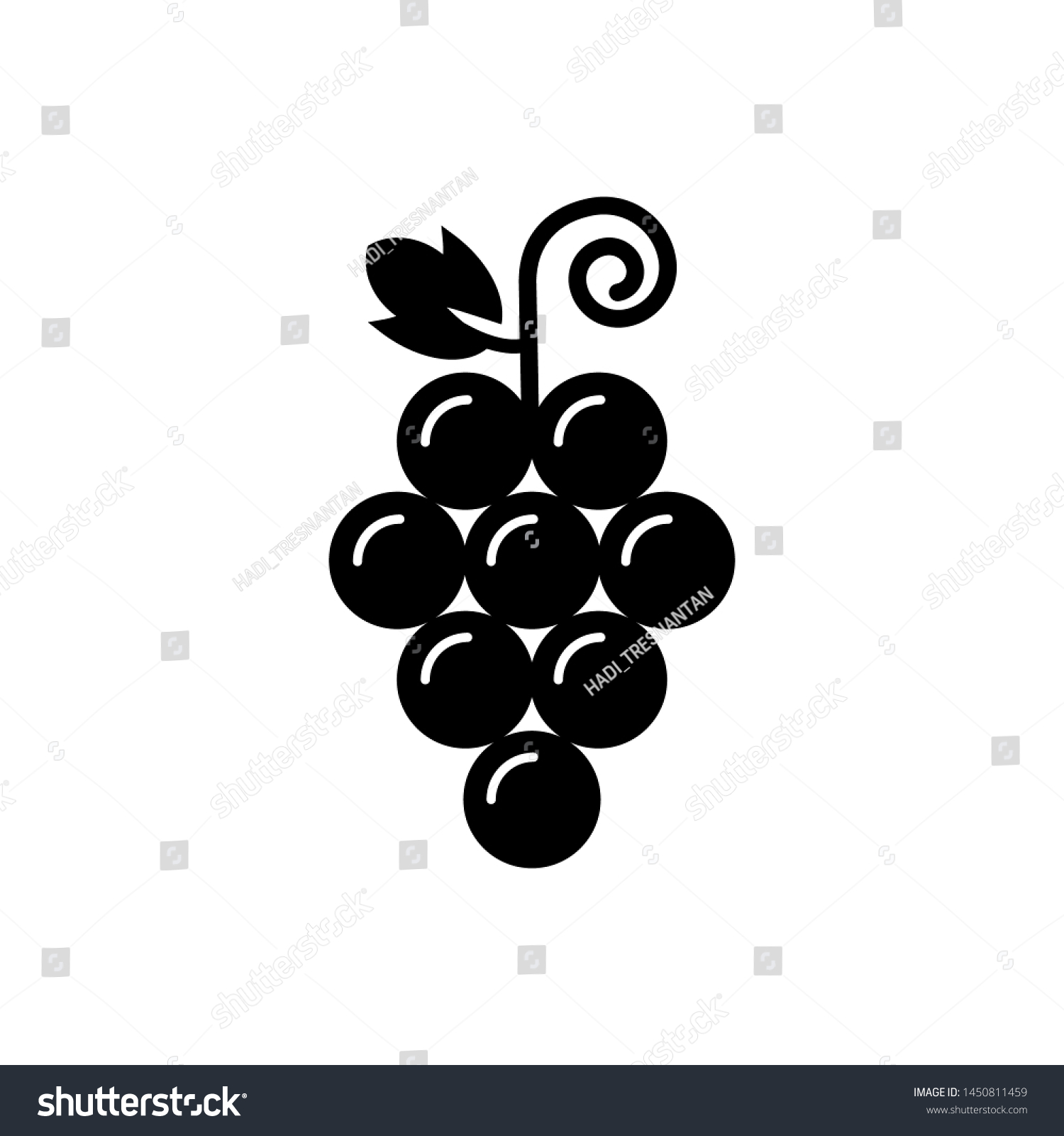 Grape Icon Fruit Vector Sign Symbol Stock Vector (Royalty Free ...