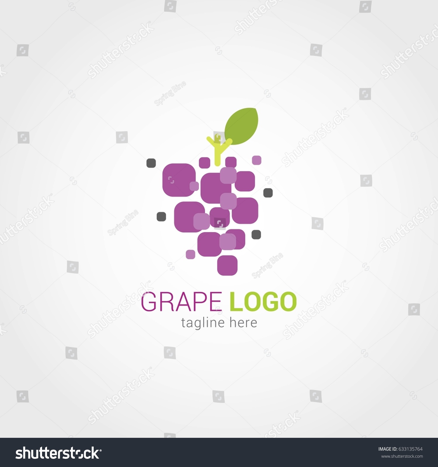 Grape Logo Design Template Vector Illustration Stock Vector (Royalty ...