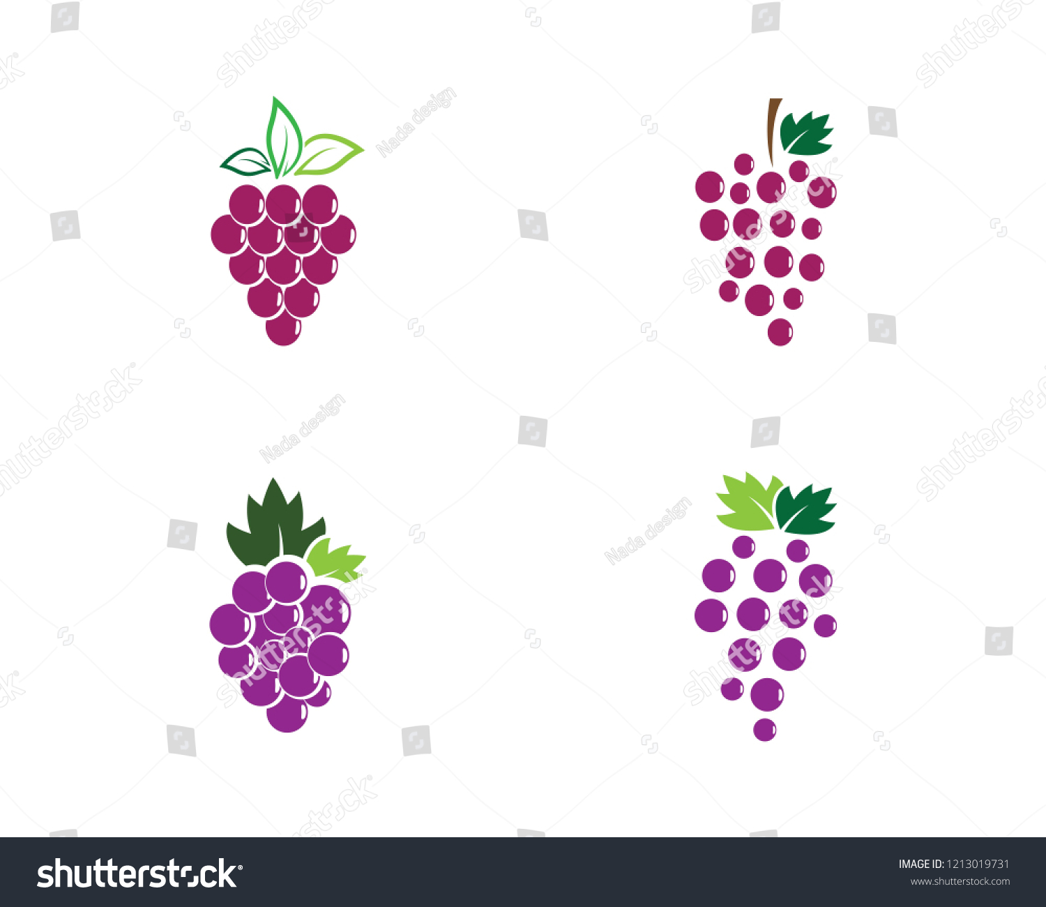 Grape Logo Illustration Stock Vector (Royalty Free) 1213019731