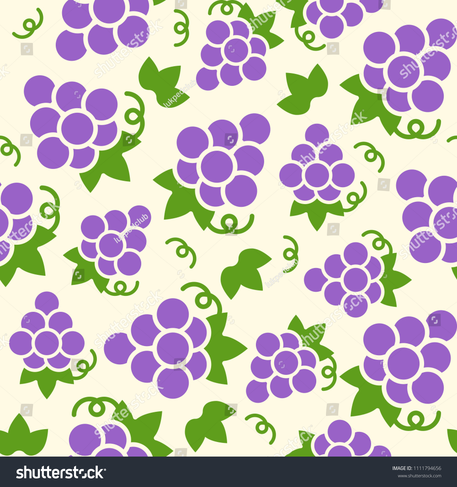 Grape Seamless Pattern Wallpaper Wrapping Paper Stock Vector (Royalty ...