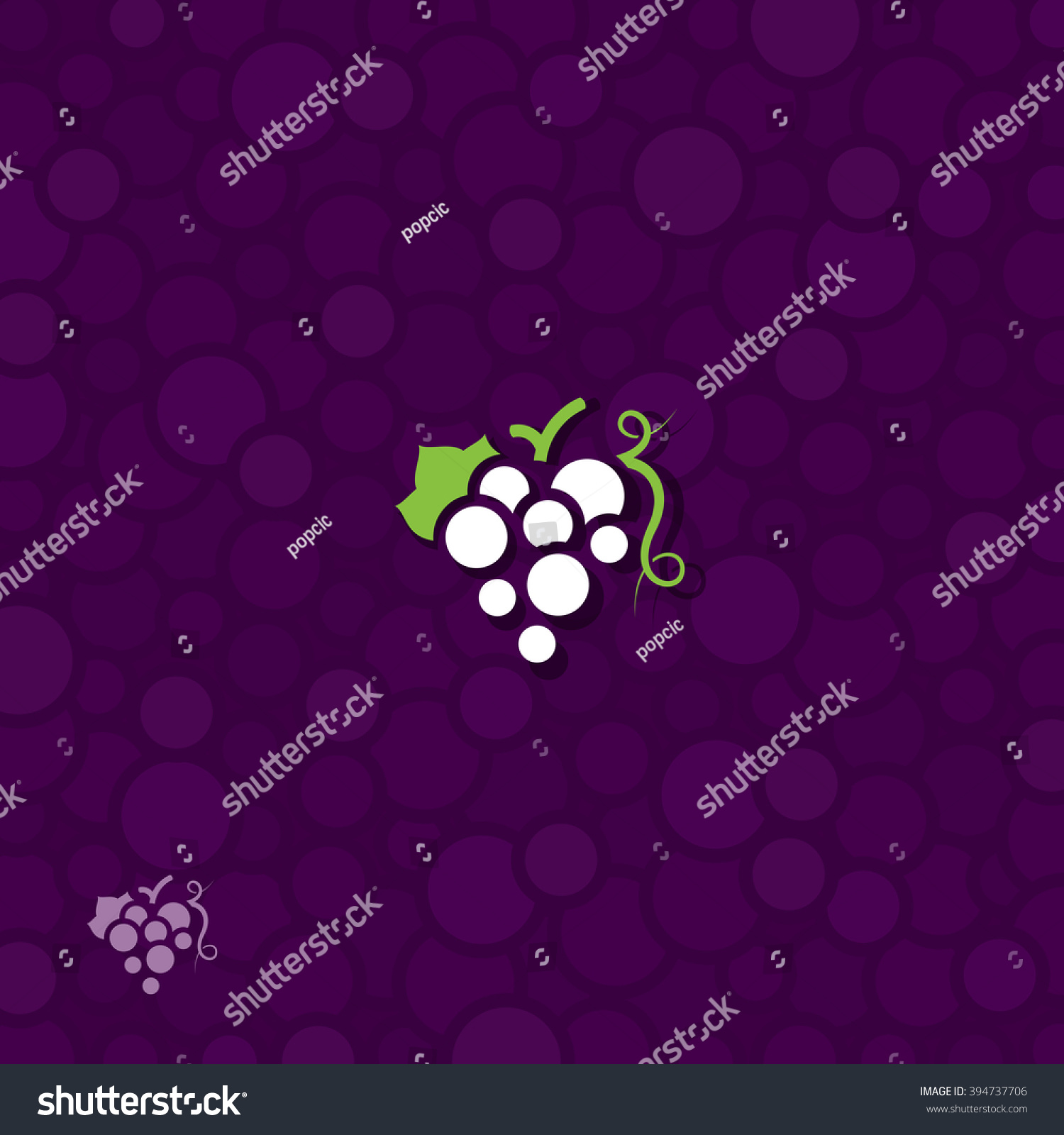 Grape Symbol Stock Vector (Royalty Free) 394737706 | Shutterstock