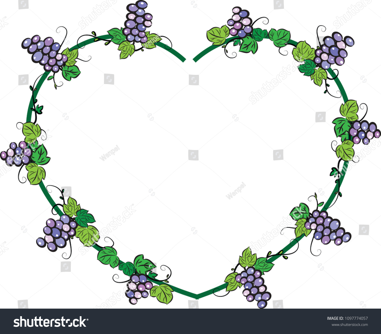 Grapes Background Design Stock Vector (Royalty Free) 1097774057 ...