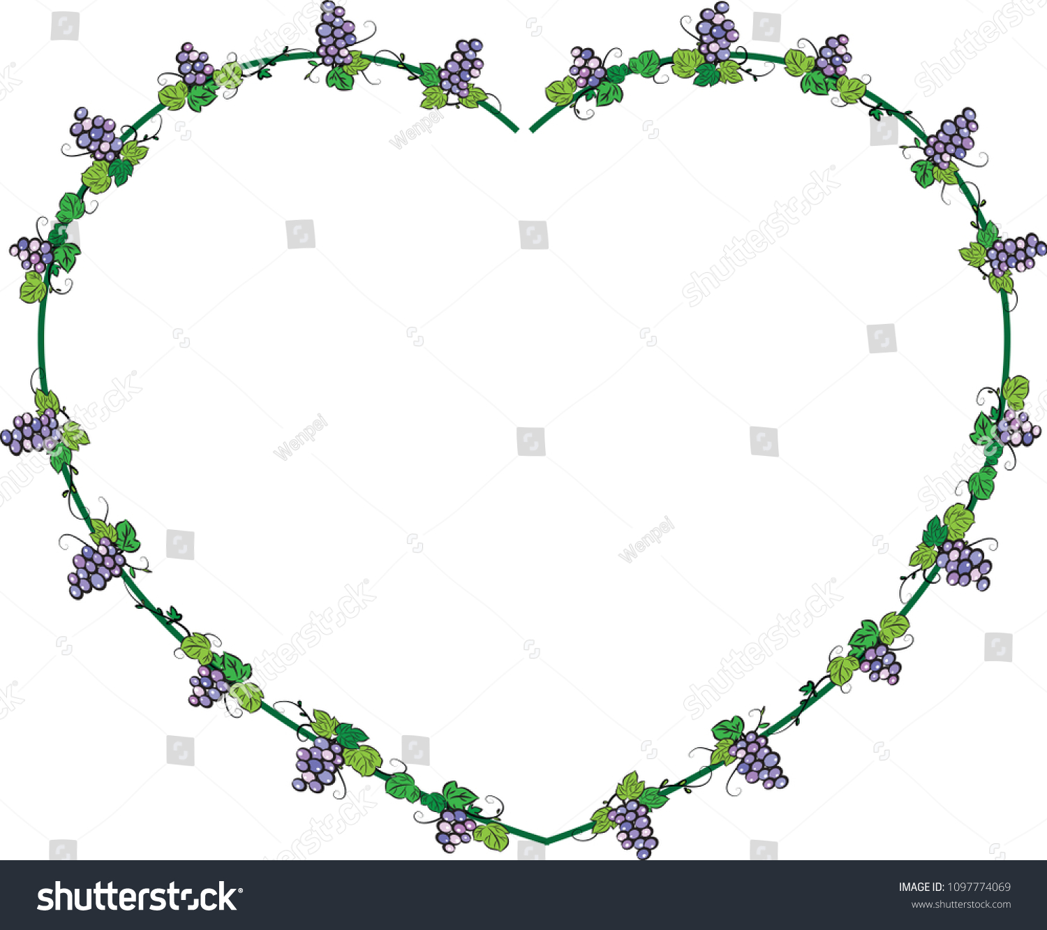 Grapes Background Design Stock Vector (Royalty Free) 1097774069 ...