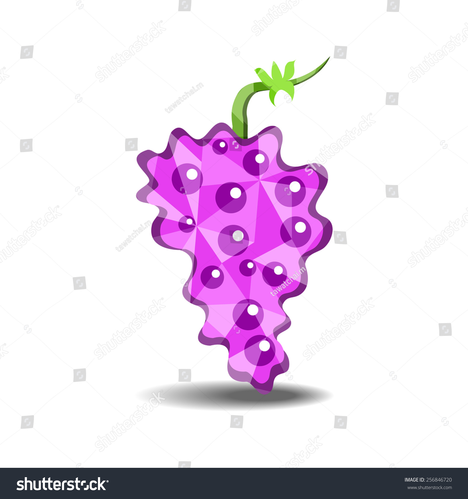 Grapes Geometric Stock Vector (Royalty Free) 256846720 | Shutterstock