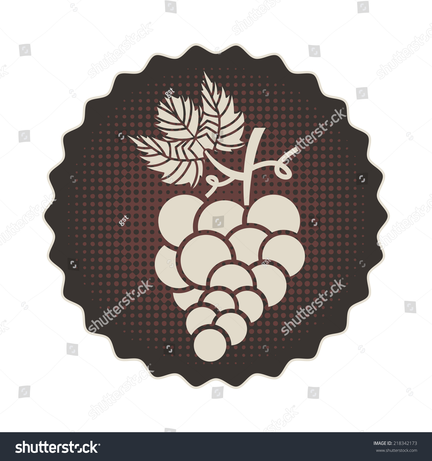 Grapes Graphic Design Vector Illustration Stock Vector (Royalty Free ...