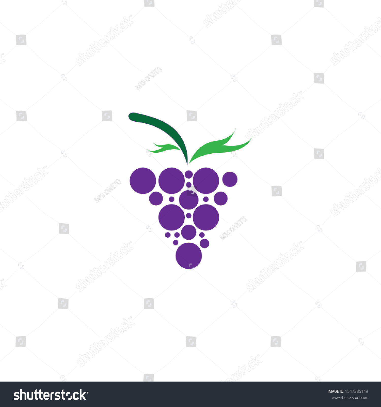 Grapes Logo Template Vector Icon Illustration Stock Vector (Royalty ...