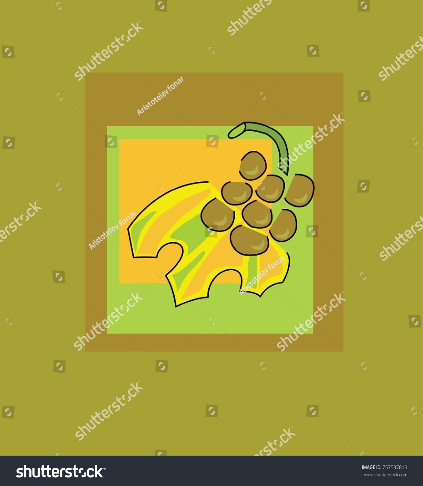Grapevine Logo Emblem: vector de stock (libre de regalías) 757537813 ...