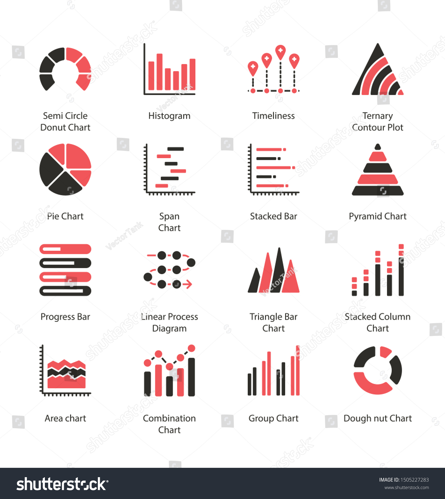 Graph Diagram Solid Glyph Icons Editable Stock Vector (Royalty Free ...