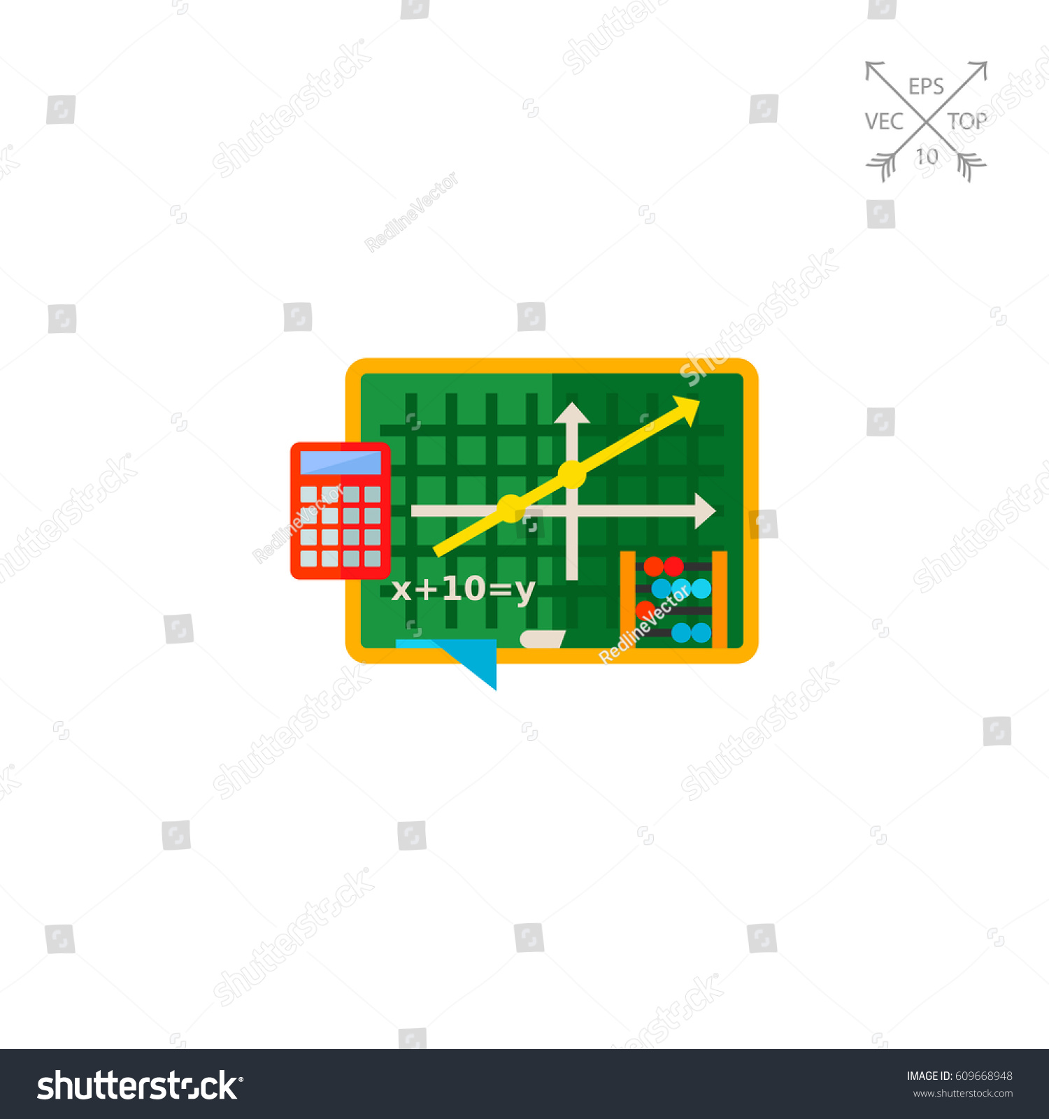 Graph Equation Algebra Concept Icon Stock Vector (Royalty Free ...