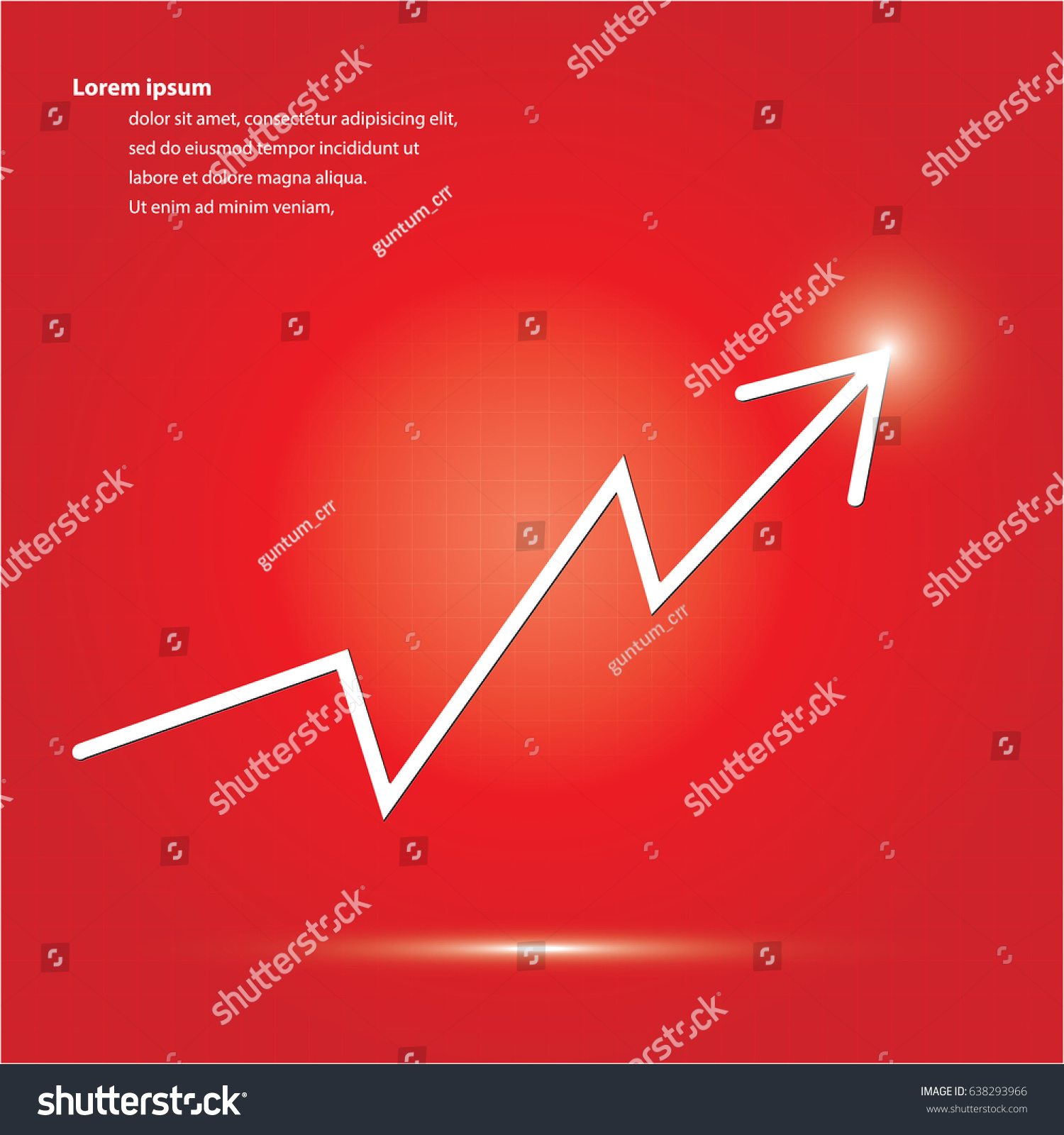 Graph Arrow Growth Progress Vector Illustration Stock Vector (Royalty ...