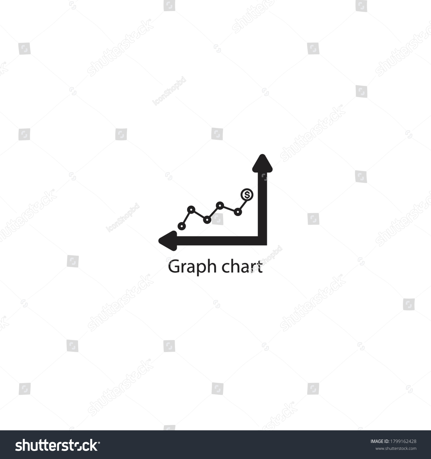 Graph Chart Icon Black Vector Illustration Stock Vector (Royalty Free ...