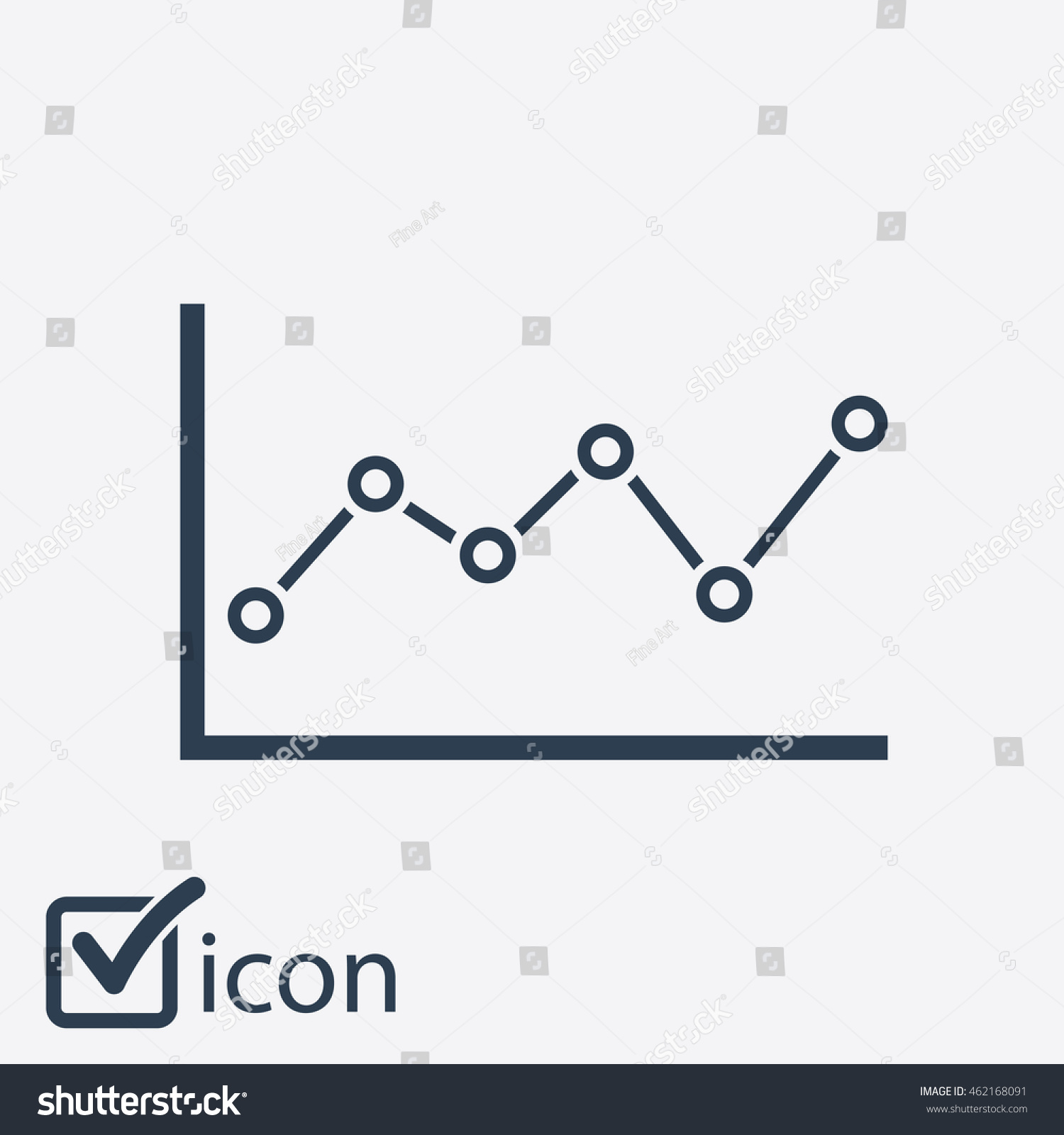Graph Chart Icon Diagram Symbol Graph Stock Vector (Royalty Free) 462168091