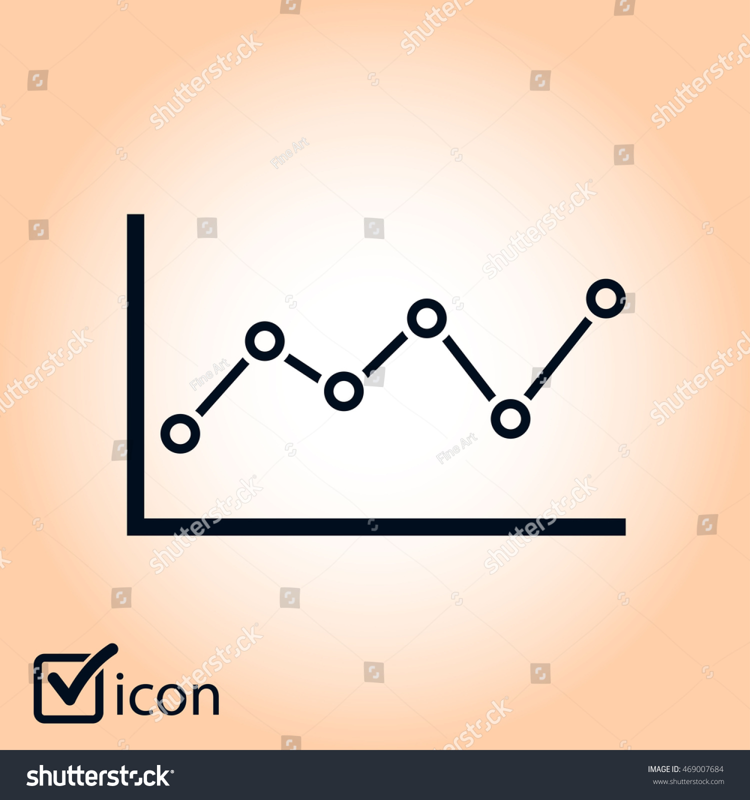 Graph Chart Icon Diagram Symbol Graph Stock Vector (Royalty Free ...