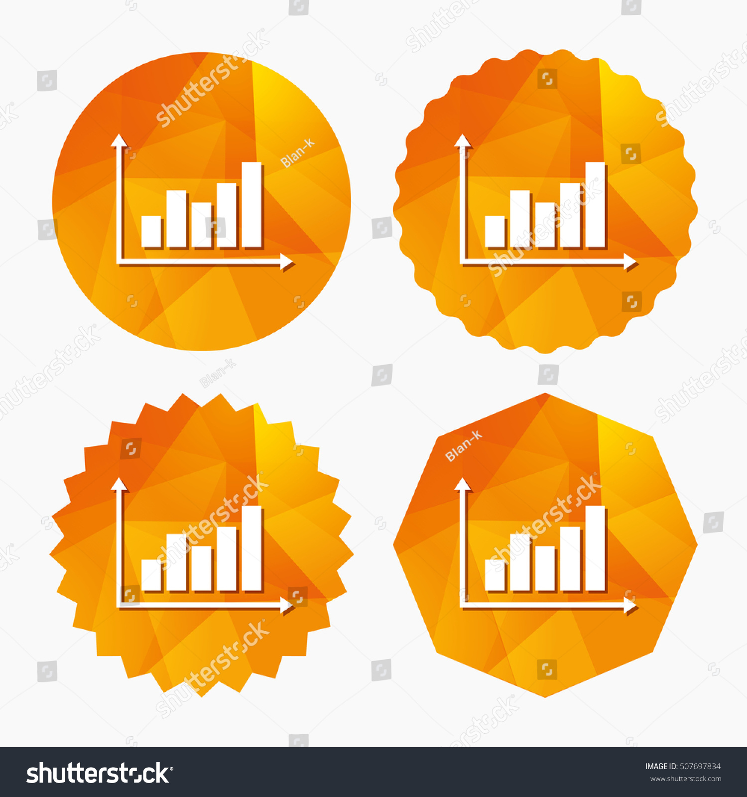 Graph Chart Sign Icon Diagram Symbol Stock Vector (royalty Free