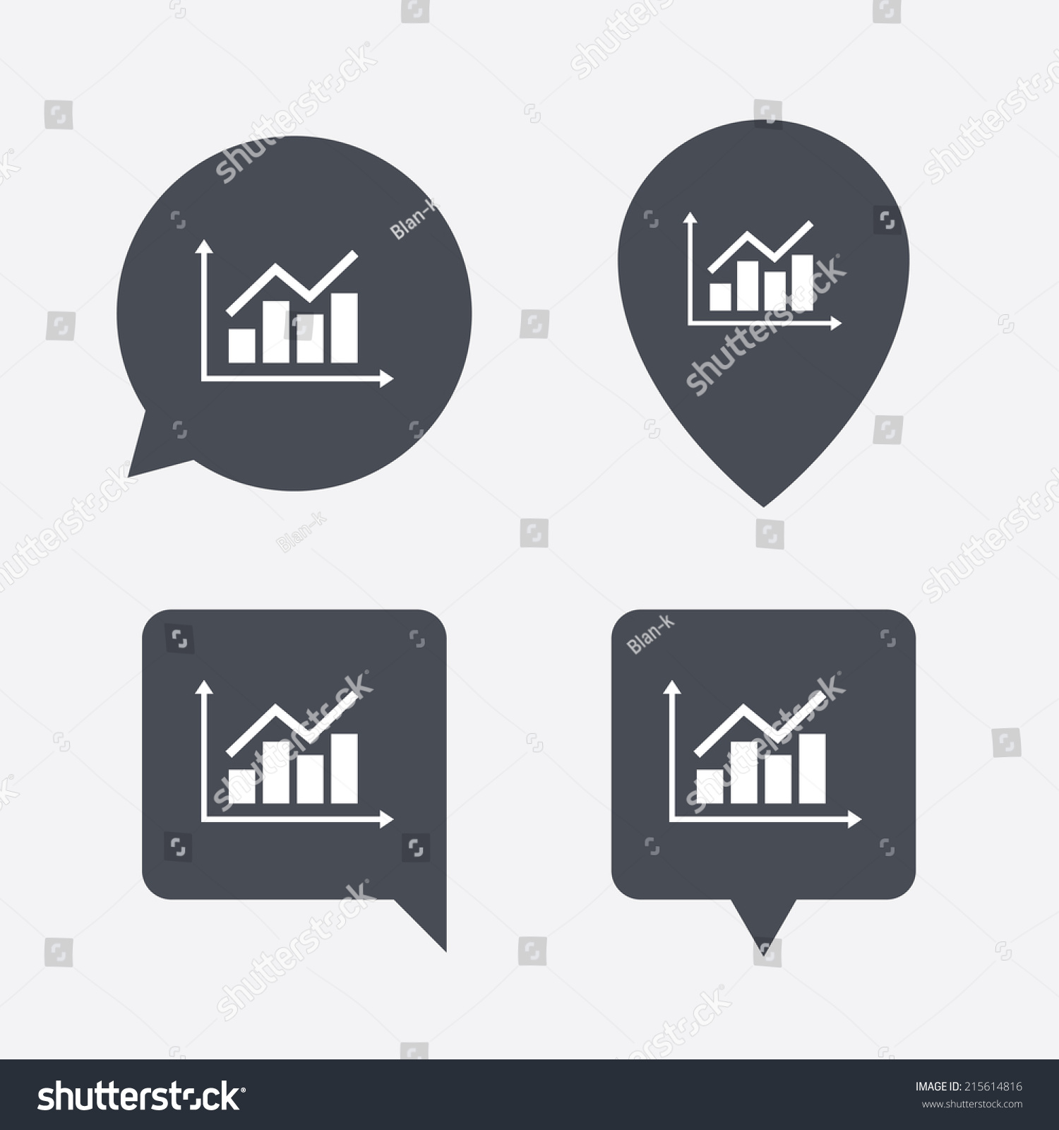 Graph Chart Sign Icon Diagram Symbol Stock Vector (Royalty Free) 215614816