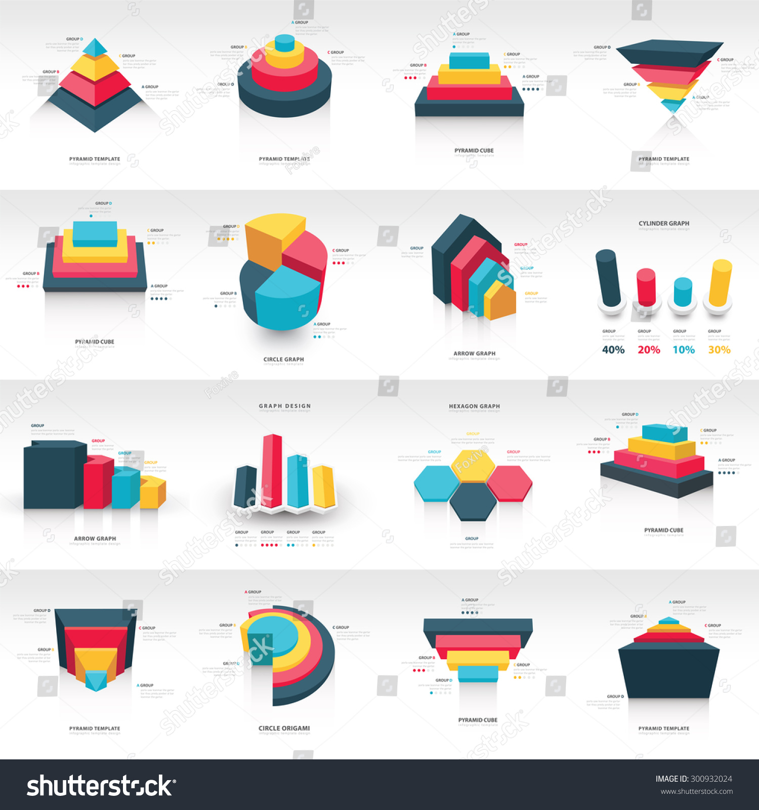 Graph Design 3d Info Graphic Template: vector de stock (libre de ...