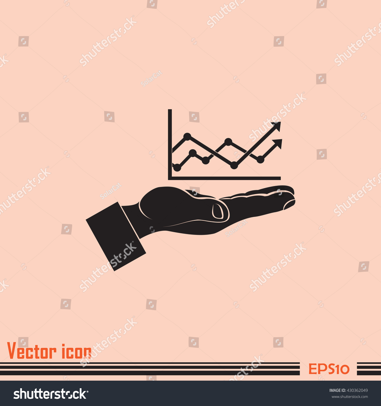 Graph Hand Icon Stock Vector (Royalty Free) 430362049 | Shutterstock
