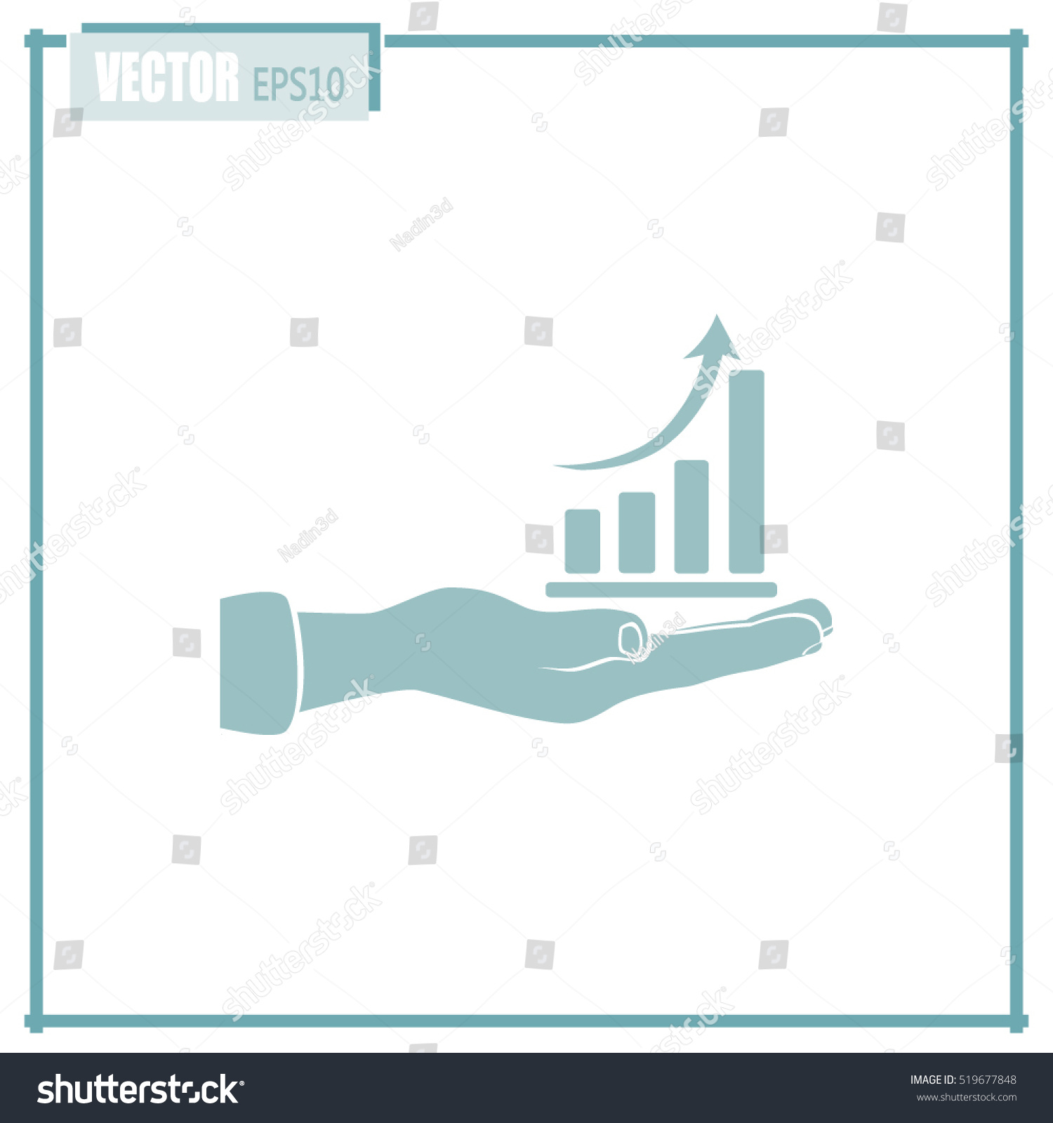 Graph Hand Icon Stock Vector (Royalty Free) 519677848 | Shutterstock