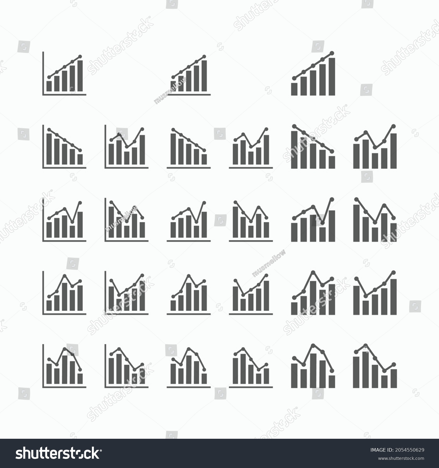 Graph Icon Bar Graph Vector Stock Vector (Royalty Free) 2054550629 ...