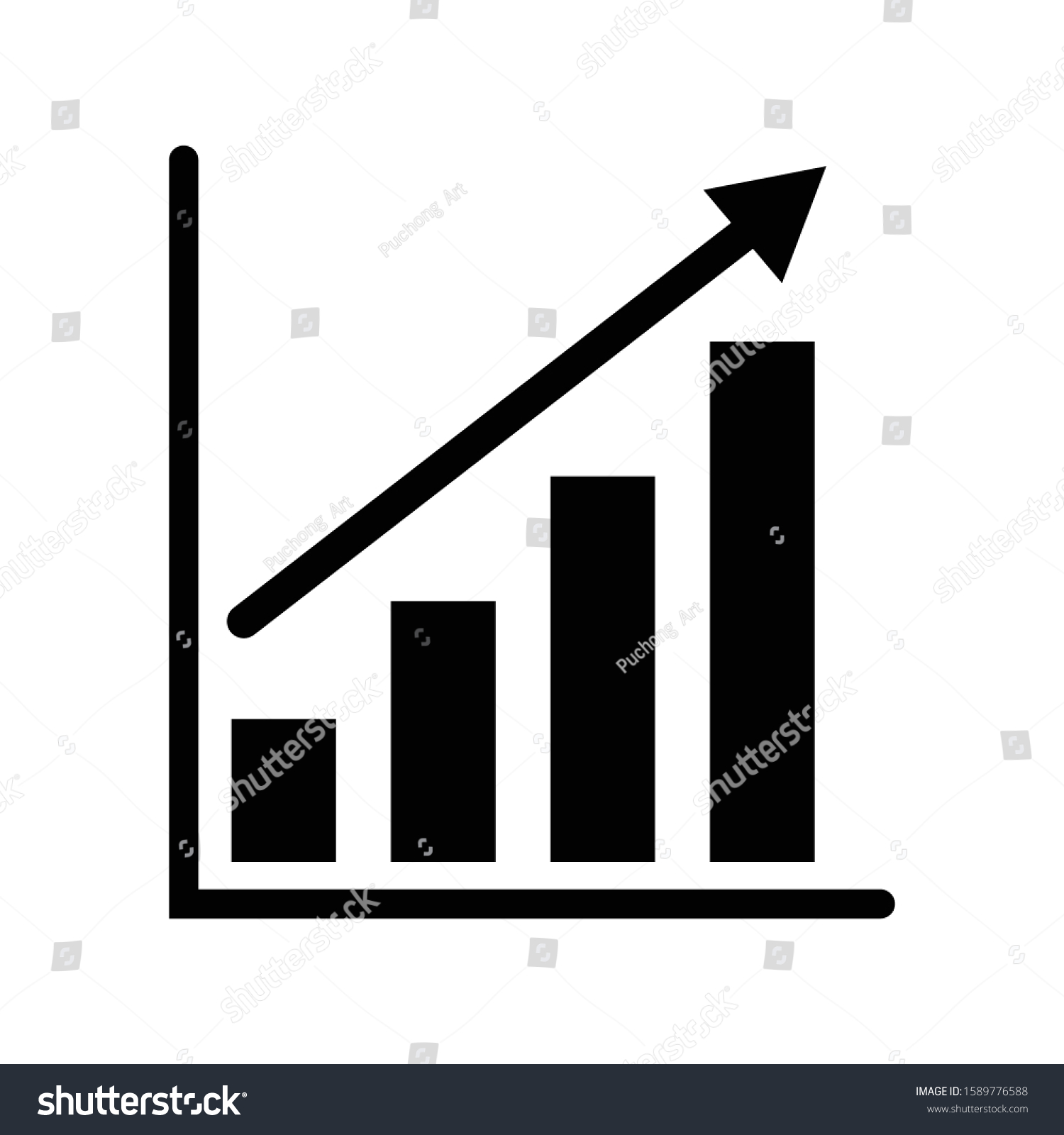 Graph Icon Business Analytics Chart Symbol Stock Vector (Royalty Free ...