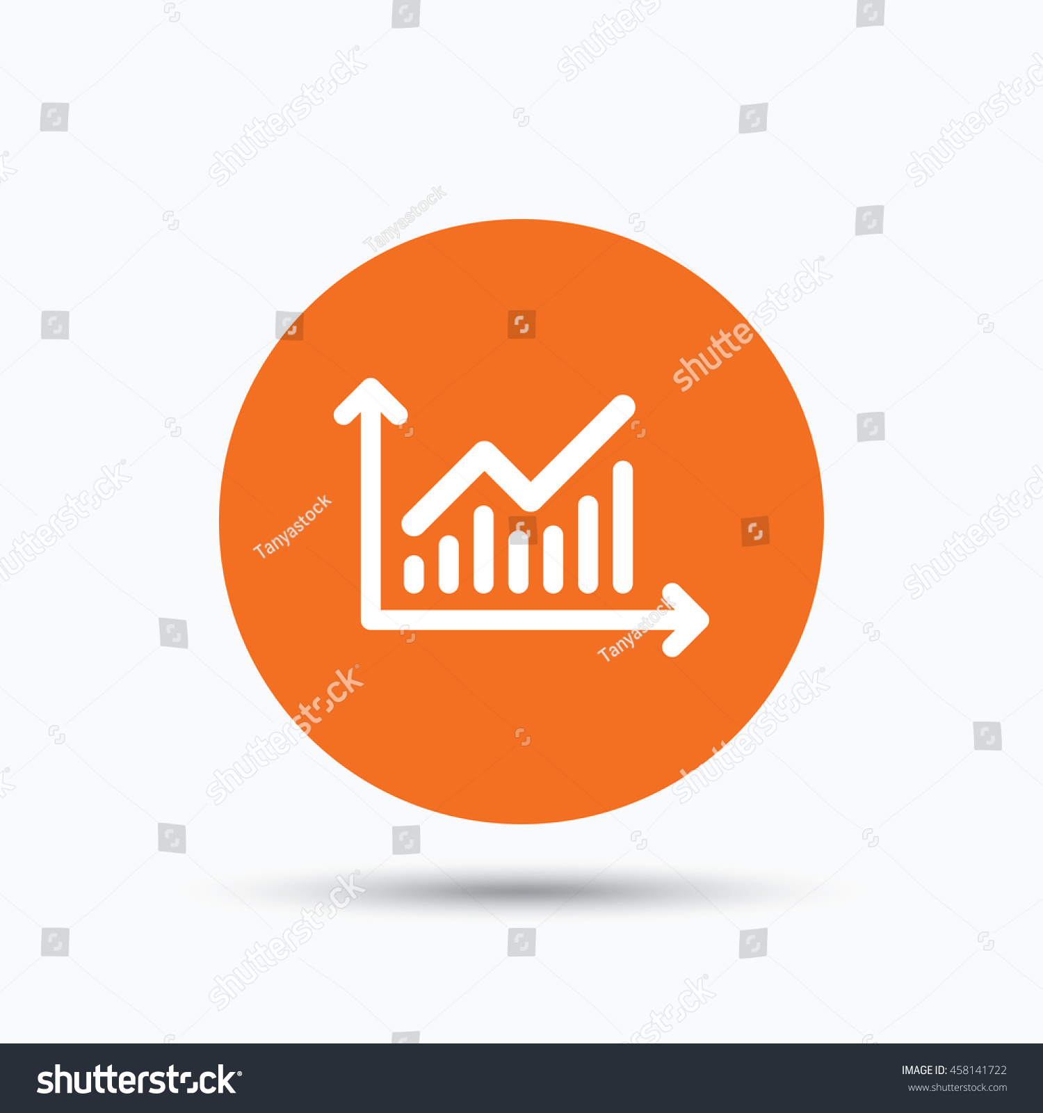 Graph Icon Business Analytics Chart Symbol: vector de stock (libre de ...