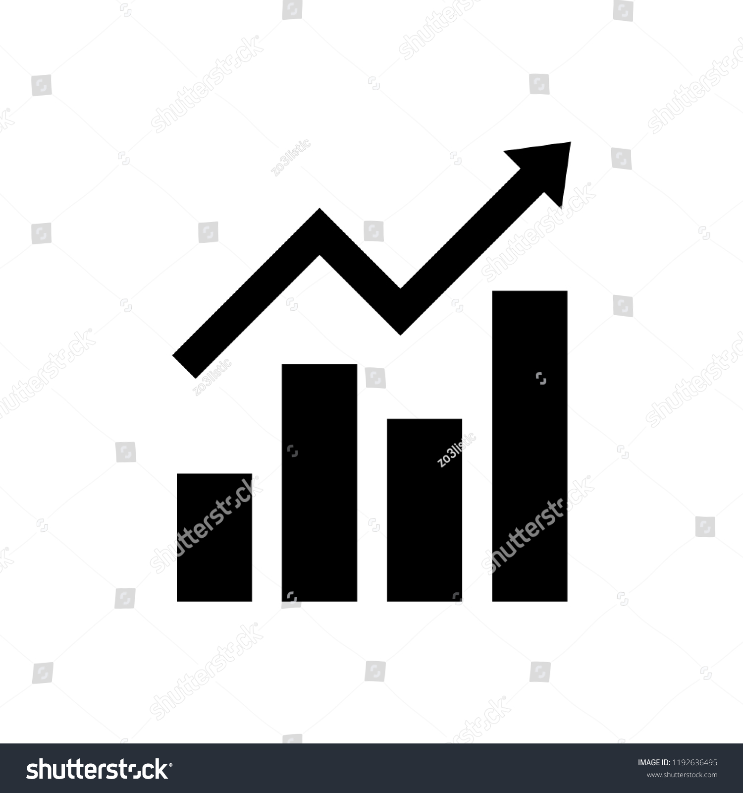 Graph Icon Chart Icon Increase Icon Stock Vector (Royalty Free ...