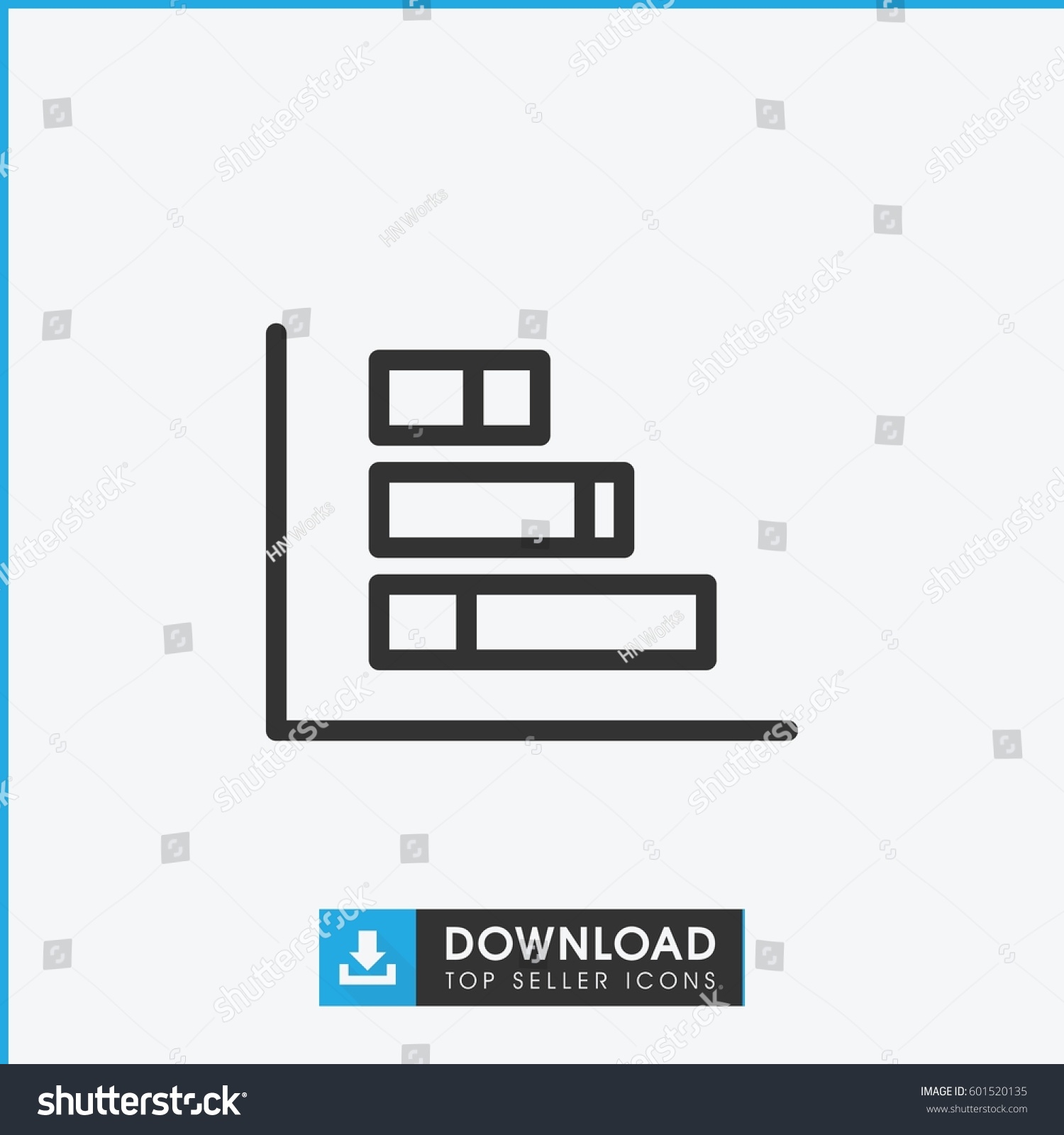 Graph Icon Simple Outline Graph Vector Stock Vector (Royalty Free ...