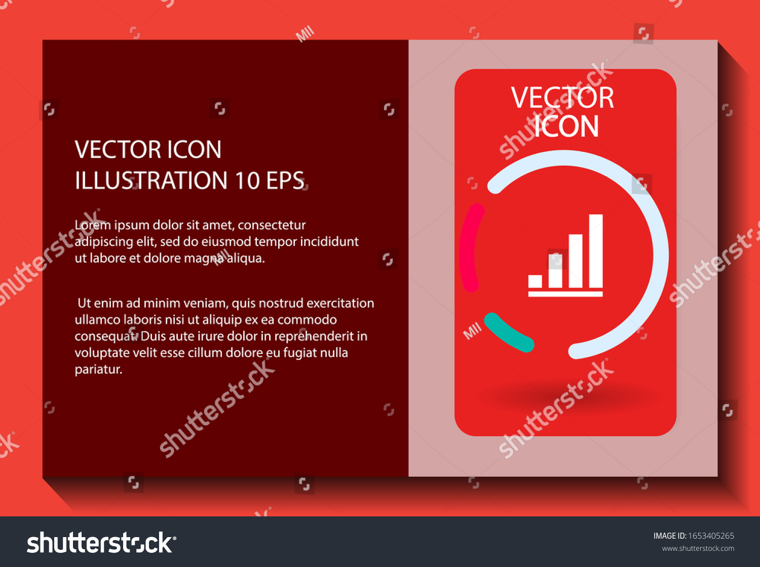 Graph Icon Vector Lorem Ipsum Illustration Stock Vector (Royalty Free ...