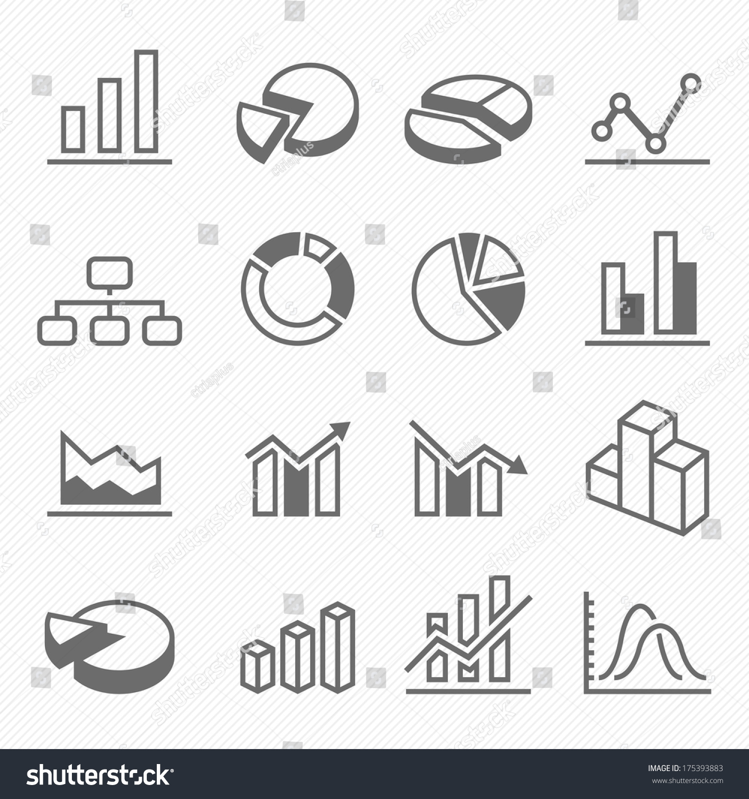 Graph Outline Stroke Symbol Icons Vector Stock Vector (Royalty Free ...