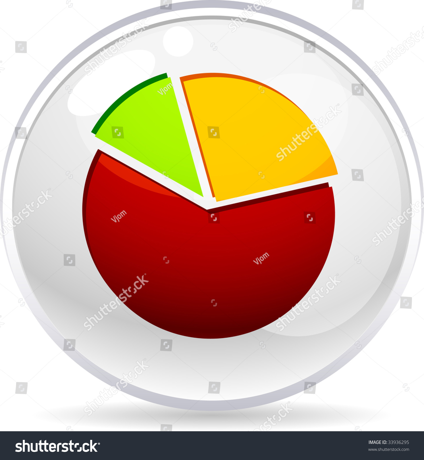 Graph Shiny Ball Vector Illustration Stock Vector (Royalty Free) 33936295