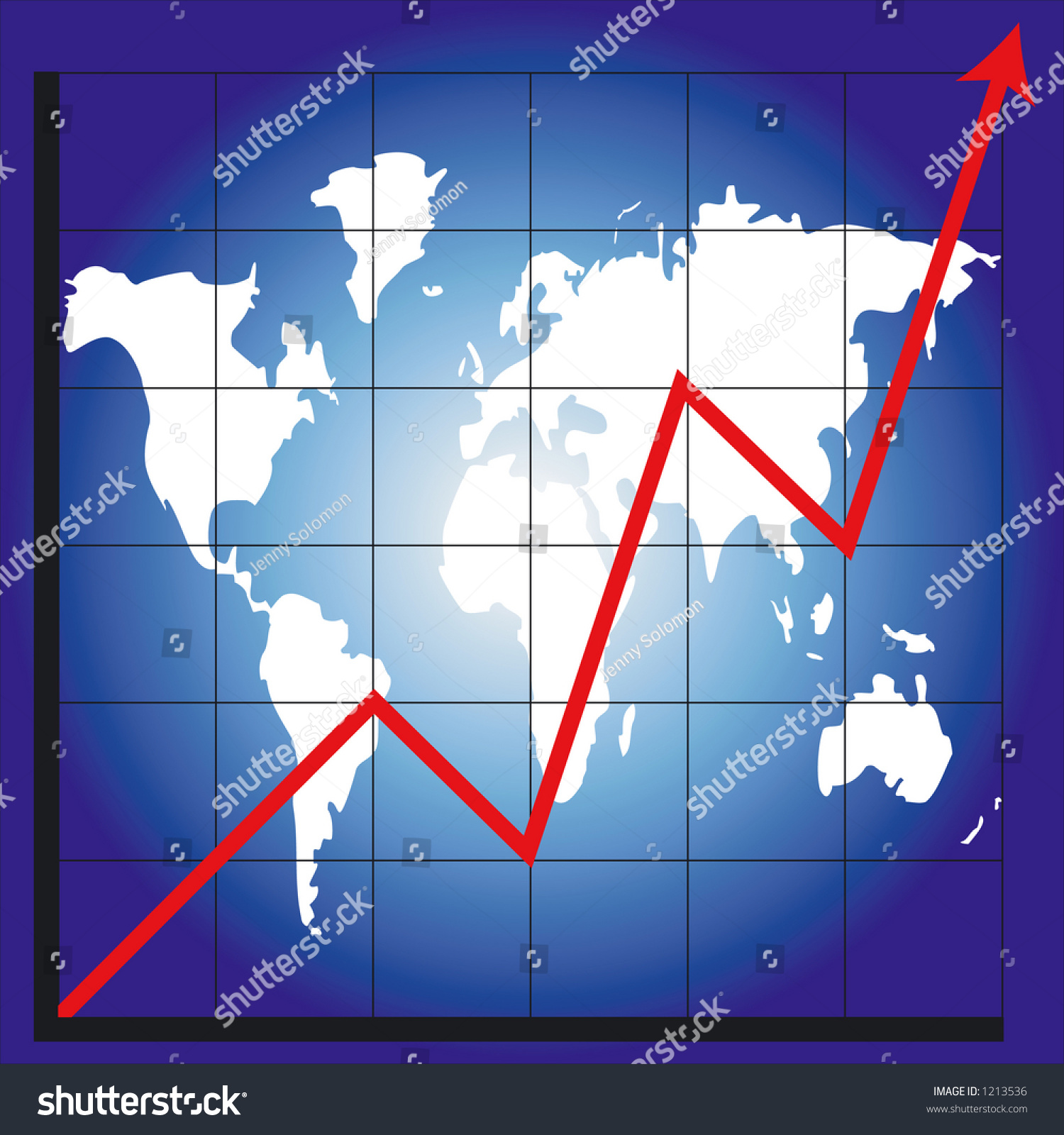 Graph Showing Rising Profits Stock Vector (Royalty Free) 1213536 ...