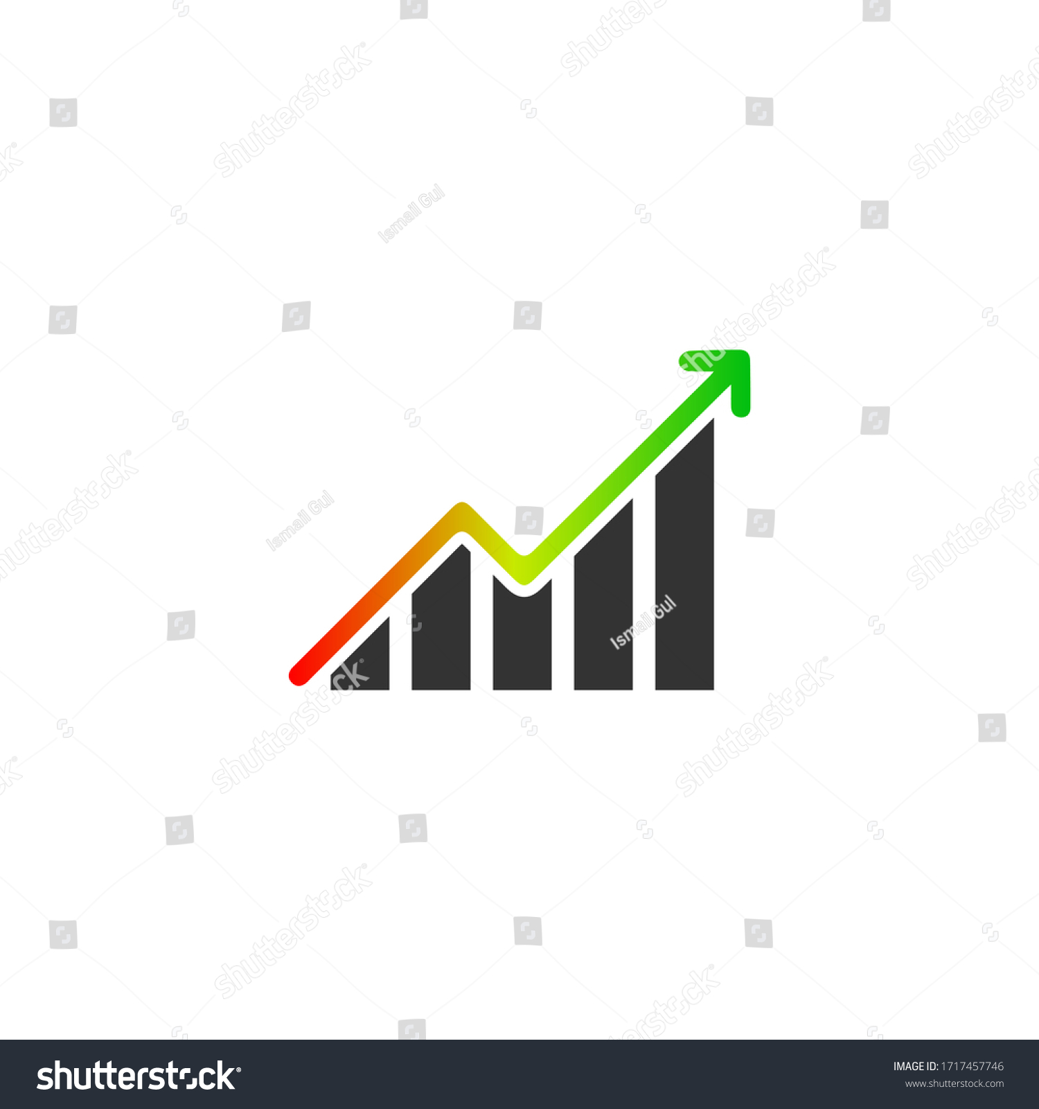Graph Down Vector File Stock Vector (Royalty Free) 1717457746